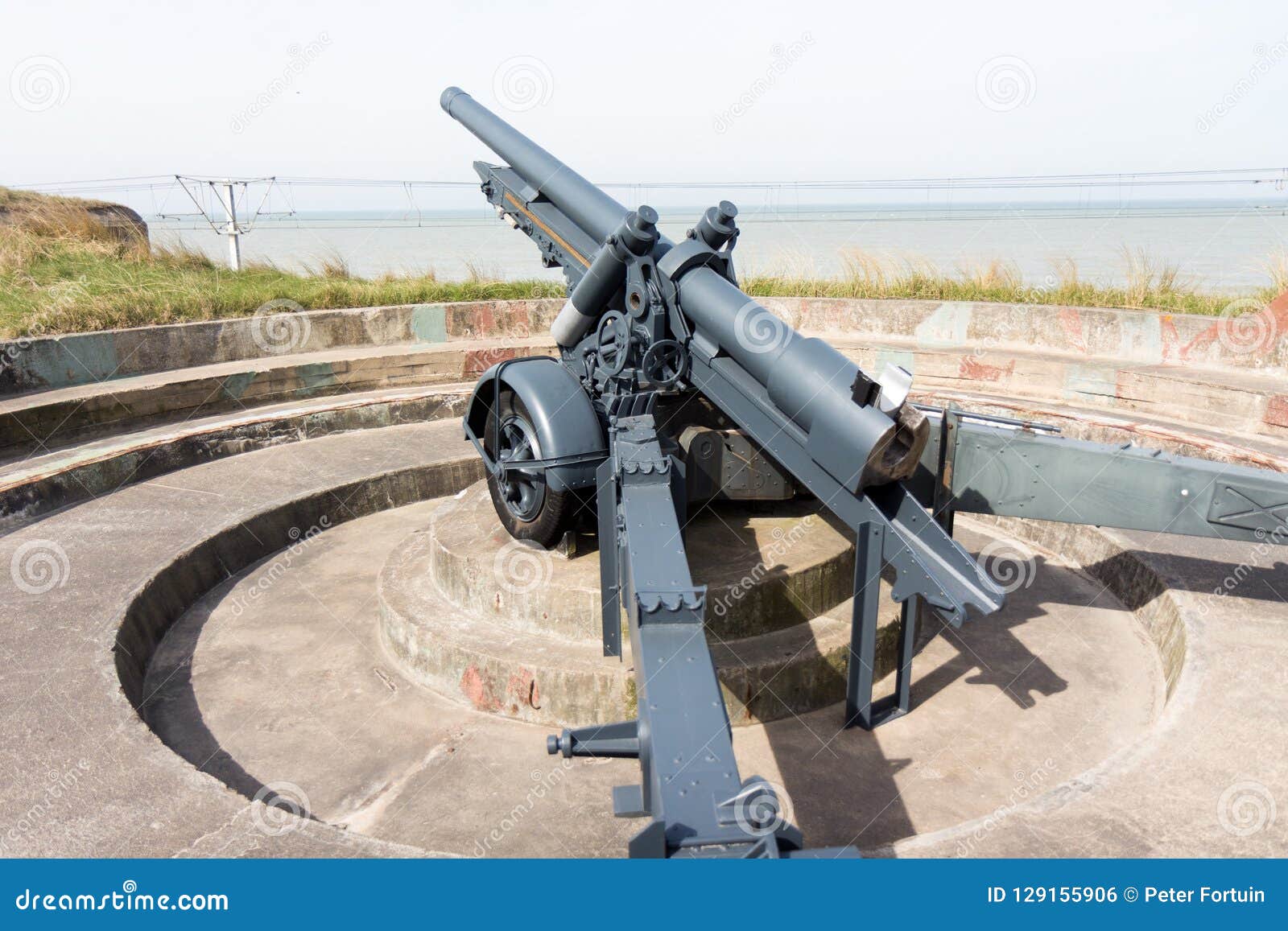 Cannon from the Second World War at the Atlantic Wall Editorial Photo ...