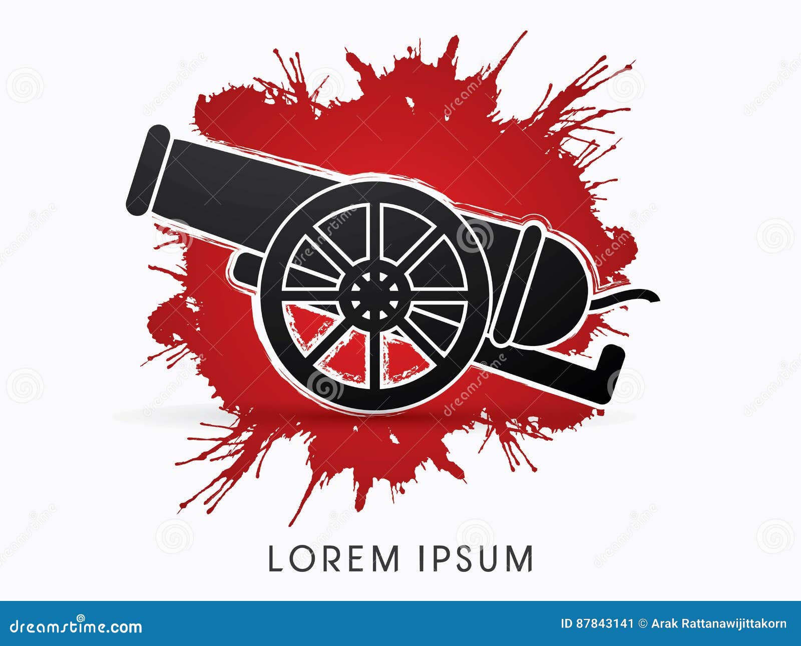 Cannon side view stock vector. Illustration of armor - 87843141