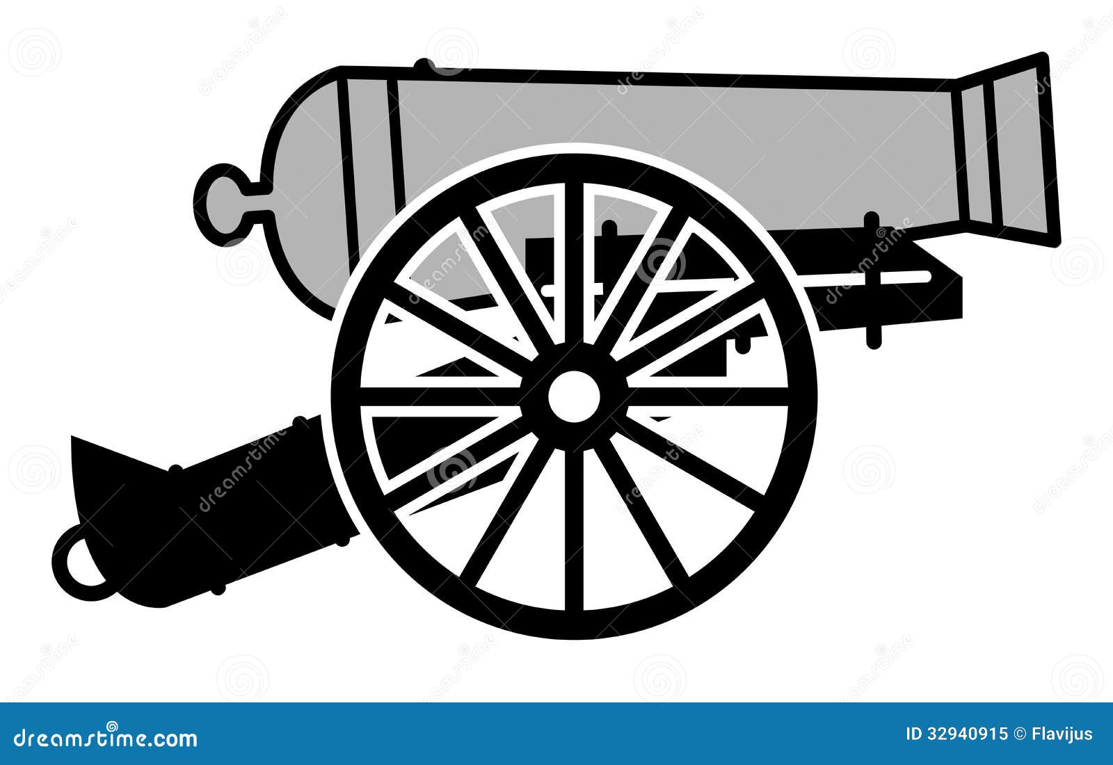 Cannon sign stock vector. Illustration of clip, balls - 32940915