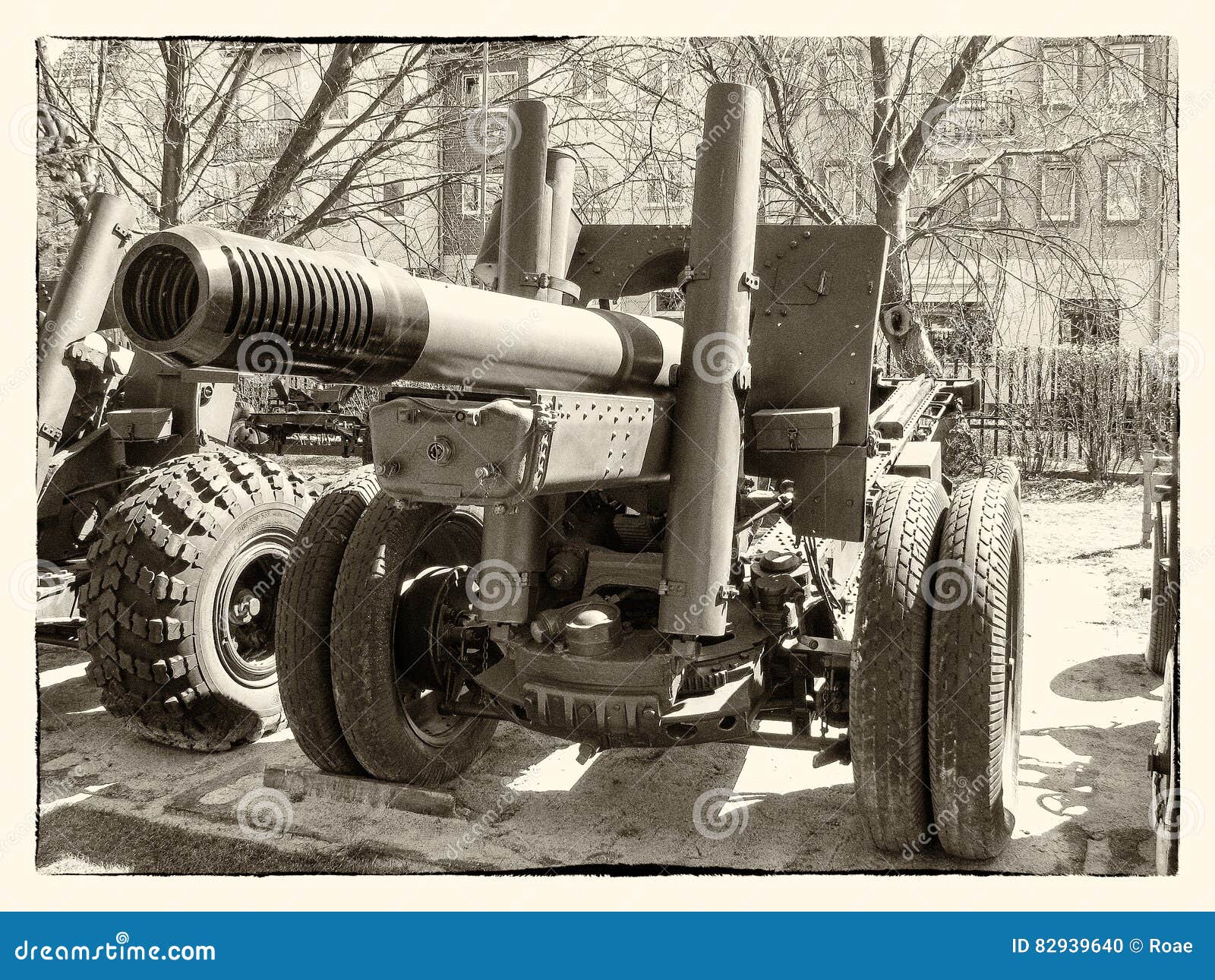 Cannon from the Time of World War II Stock Photo - Image of historic ...