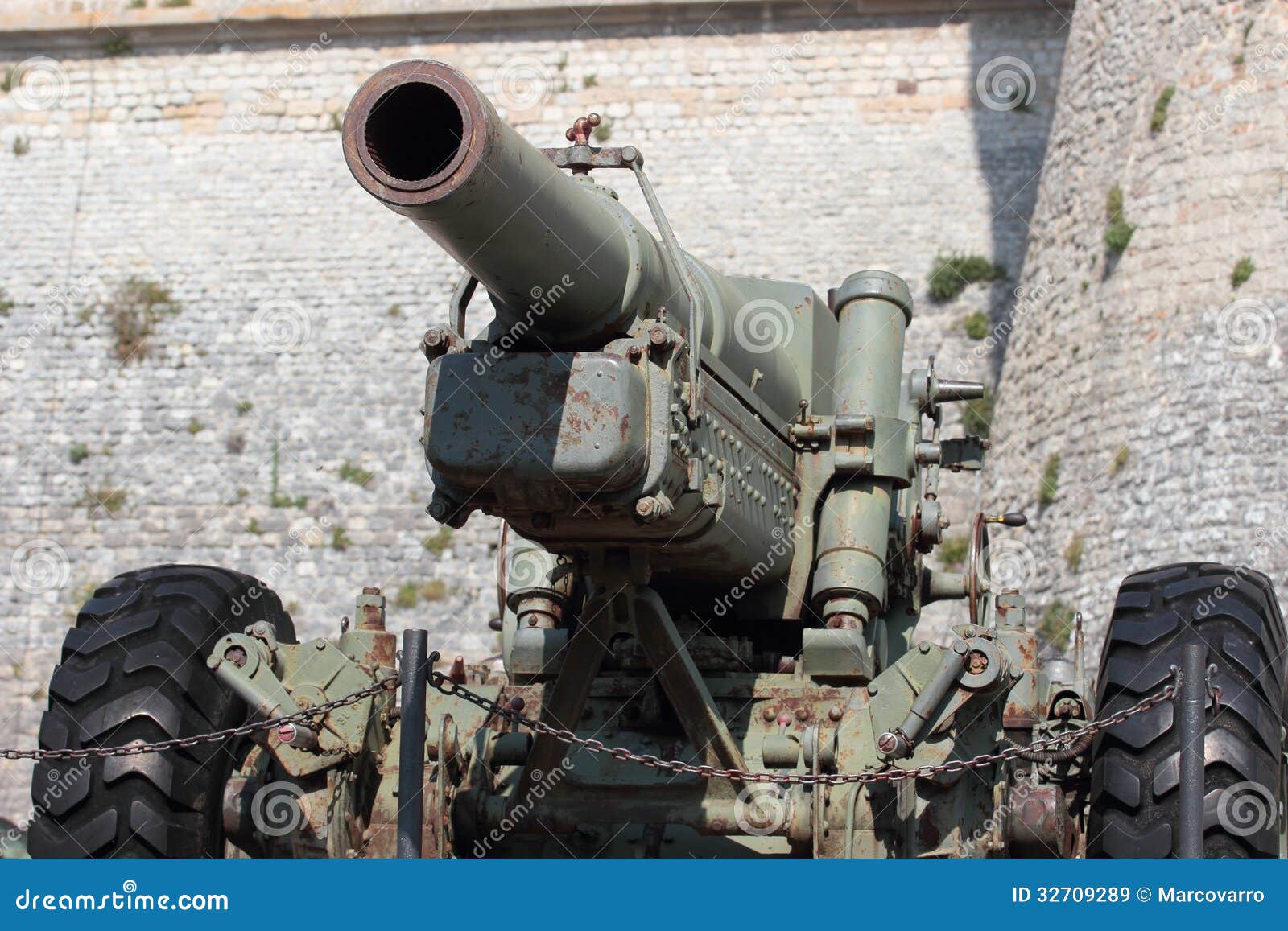 Cannon WWII stock image. Image of weapon, museum, piece - 32709289
