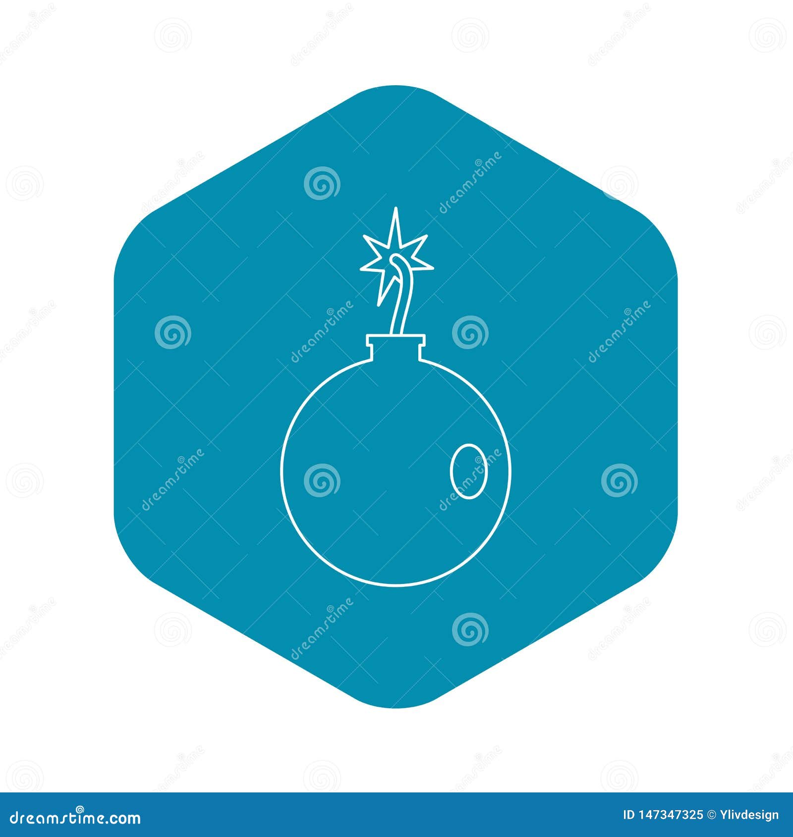 Cannonball Icon, Outline Style Stock Vector - Illustration of sign ...