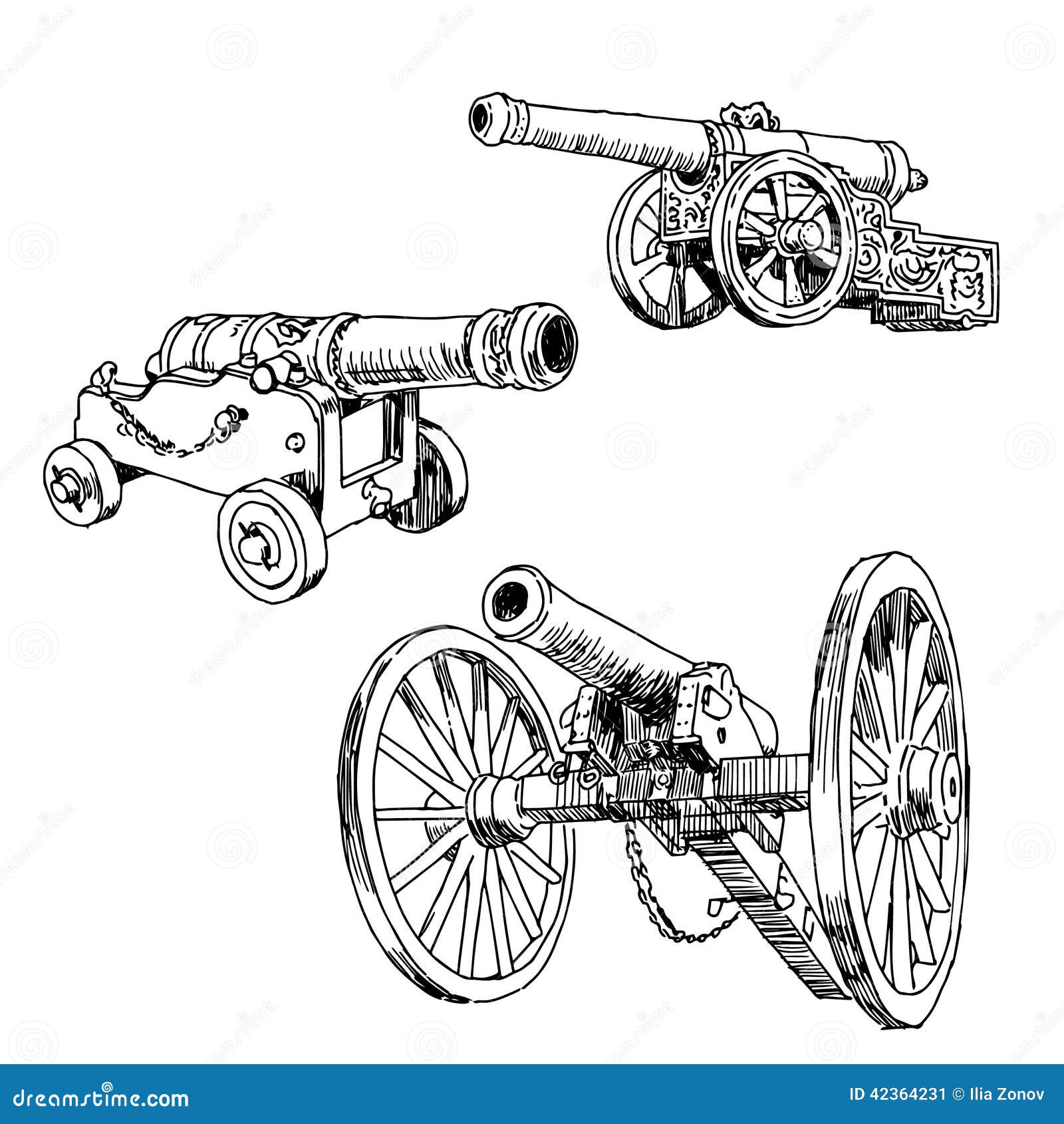Antique Cannons Stock Illustrations – 88 Antique Cannons Stock ...