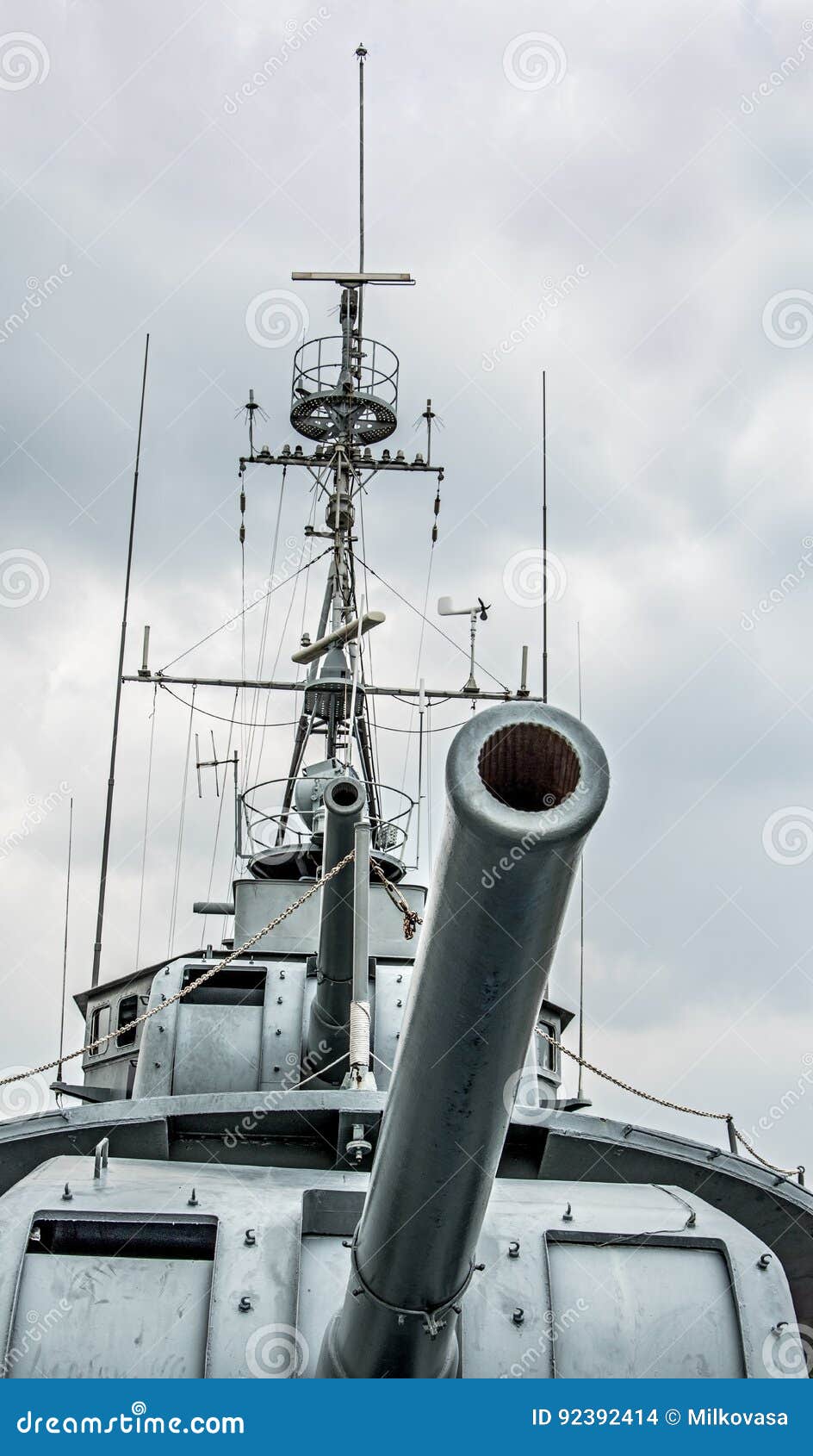 Cannons on the warship stock photo. Image of front, nautical - 92392414