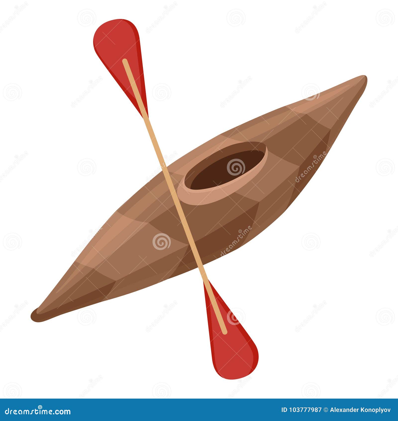 Canoa Del Esquimal Del Kajak Ilustración del Vector - Ilustración de ...