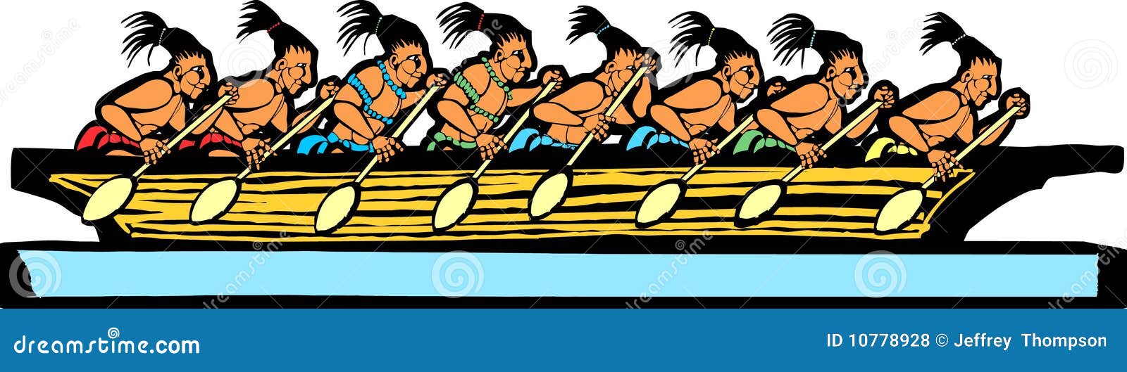 Canoa maya ilustración del vector. Ilustración de maya - 10778928