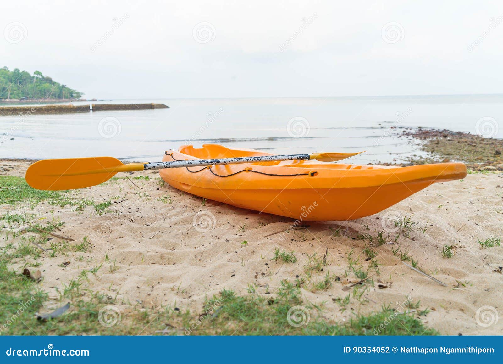 Canoe on beach stock photo. Image of activity, landscape - 90354052