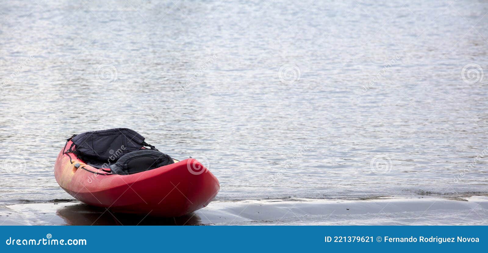 Canoe on the Beach at Sunset, Space for Text Stock Image - Image of ...