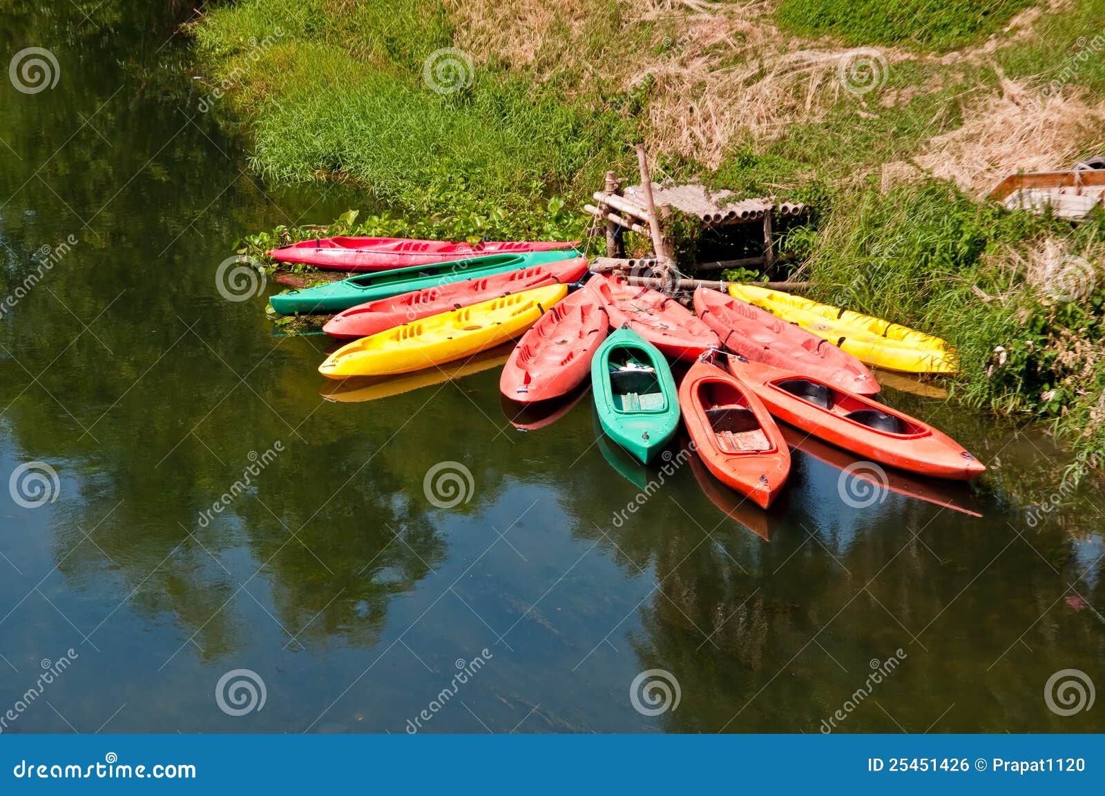 Canoe Boats. stock photo. Image of water, mountain, recreation - 25451426