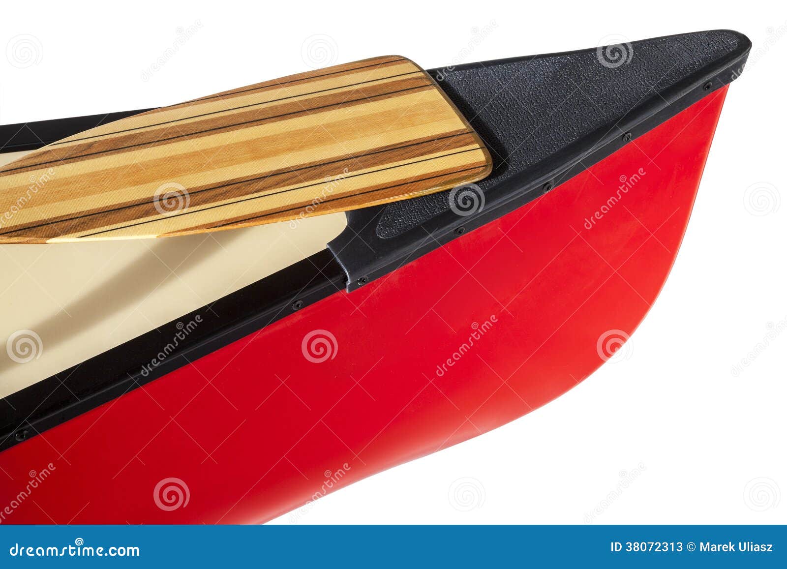 Canoe bow with a paddle stock image. Image of recreation - 38072313
