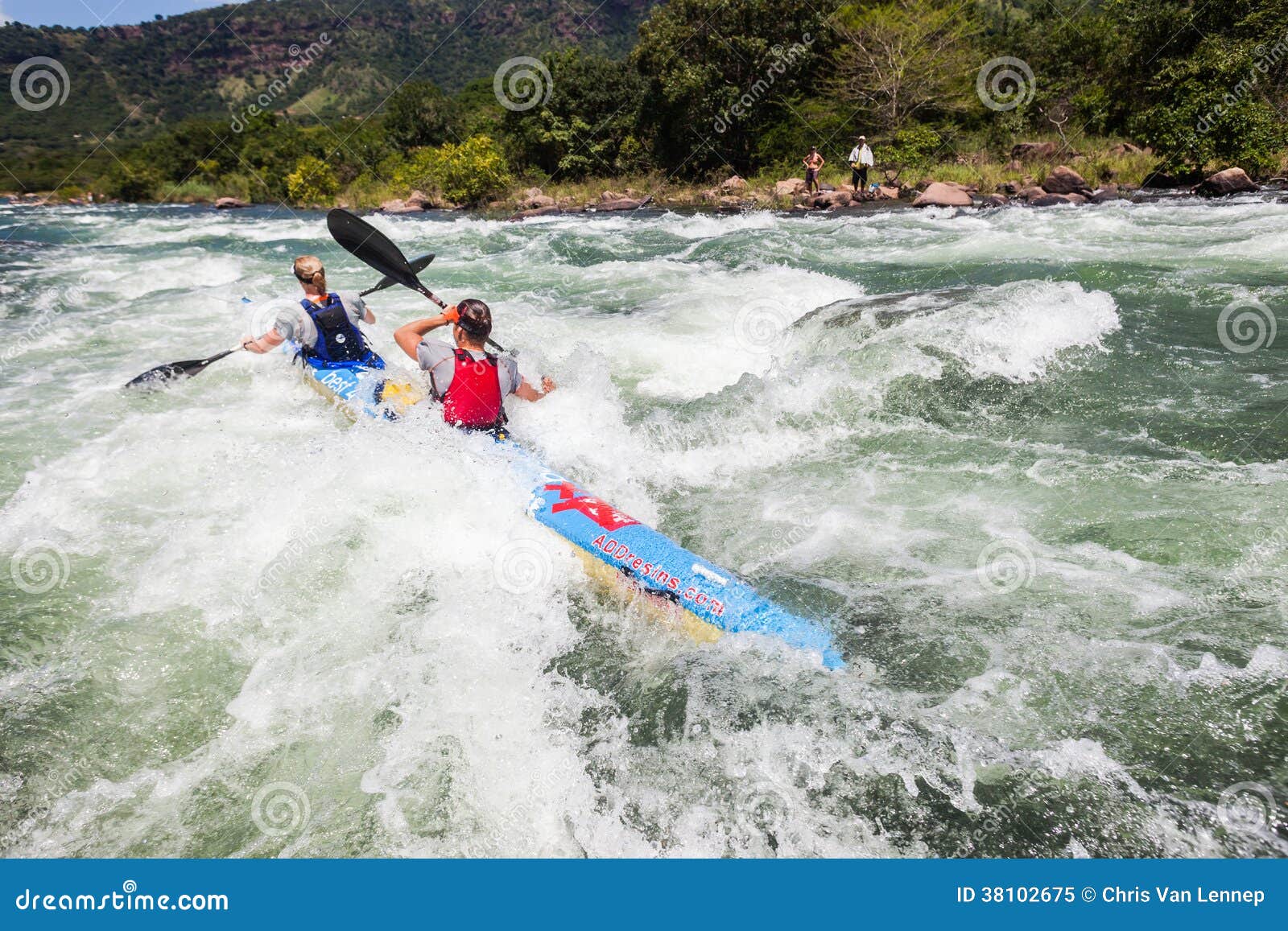 Canoe Dusi Race River Rapids Action Editorial Image - Image of fitness ...