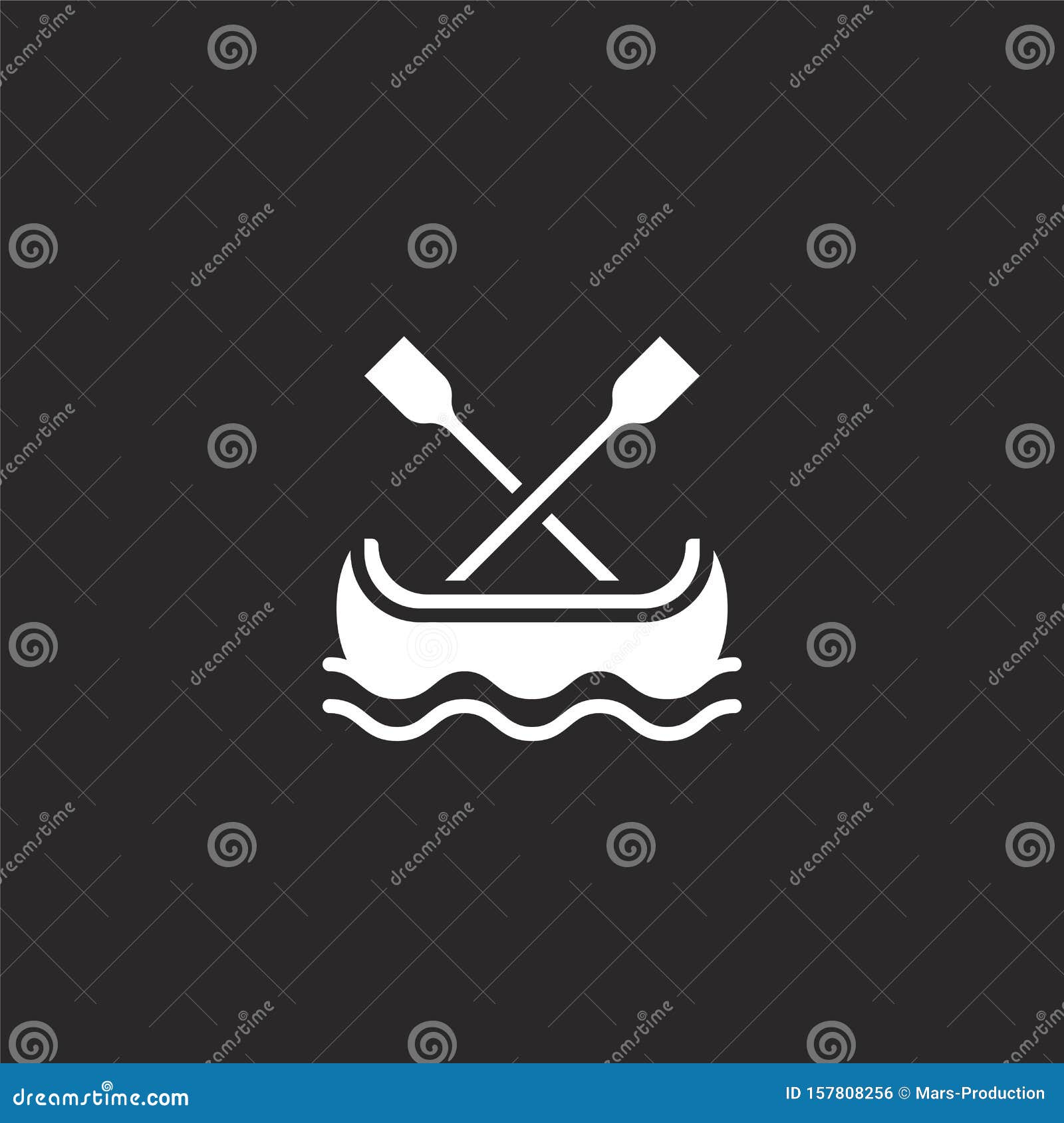 Canoe Icon. Filled Canoe Icon for Website Design and Mobile, App ...