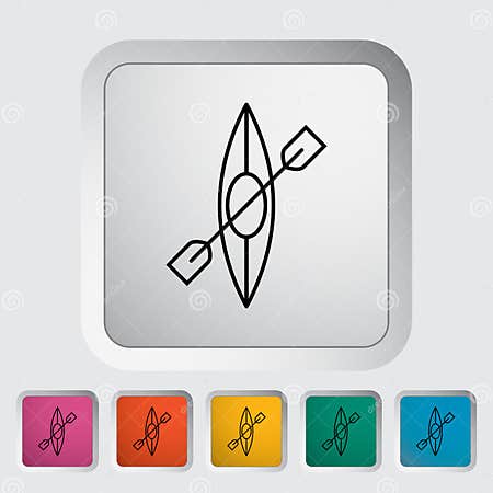 Canoe icon stock vector. Illustration of lake, leisure - 89752948