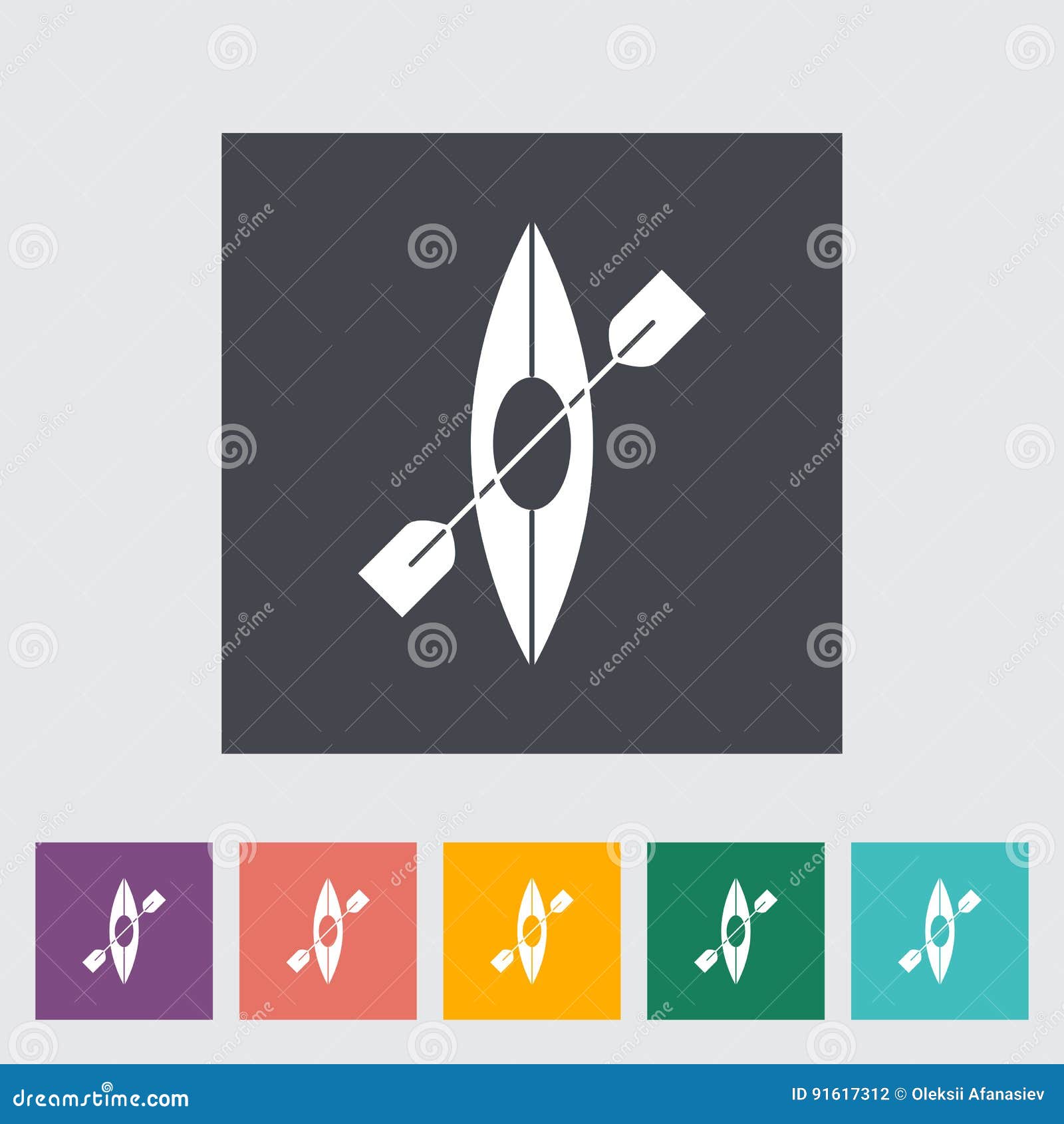 Canoe icon stock vector. Illustration of paddling, rowing - 91617312
