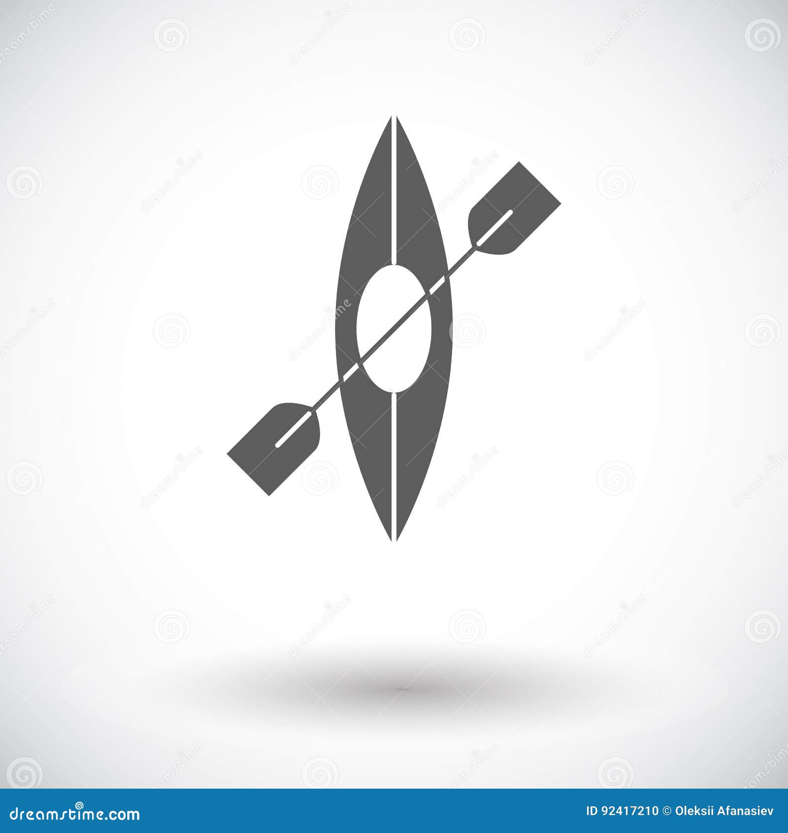 Canoe icon stock vector. Illustration of fitness, canoeing - 92417210