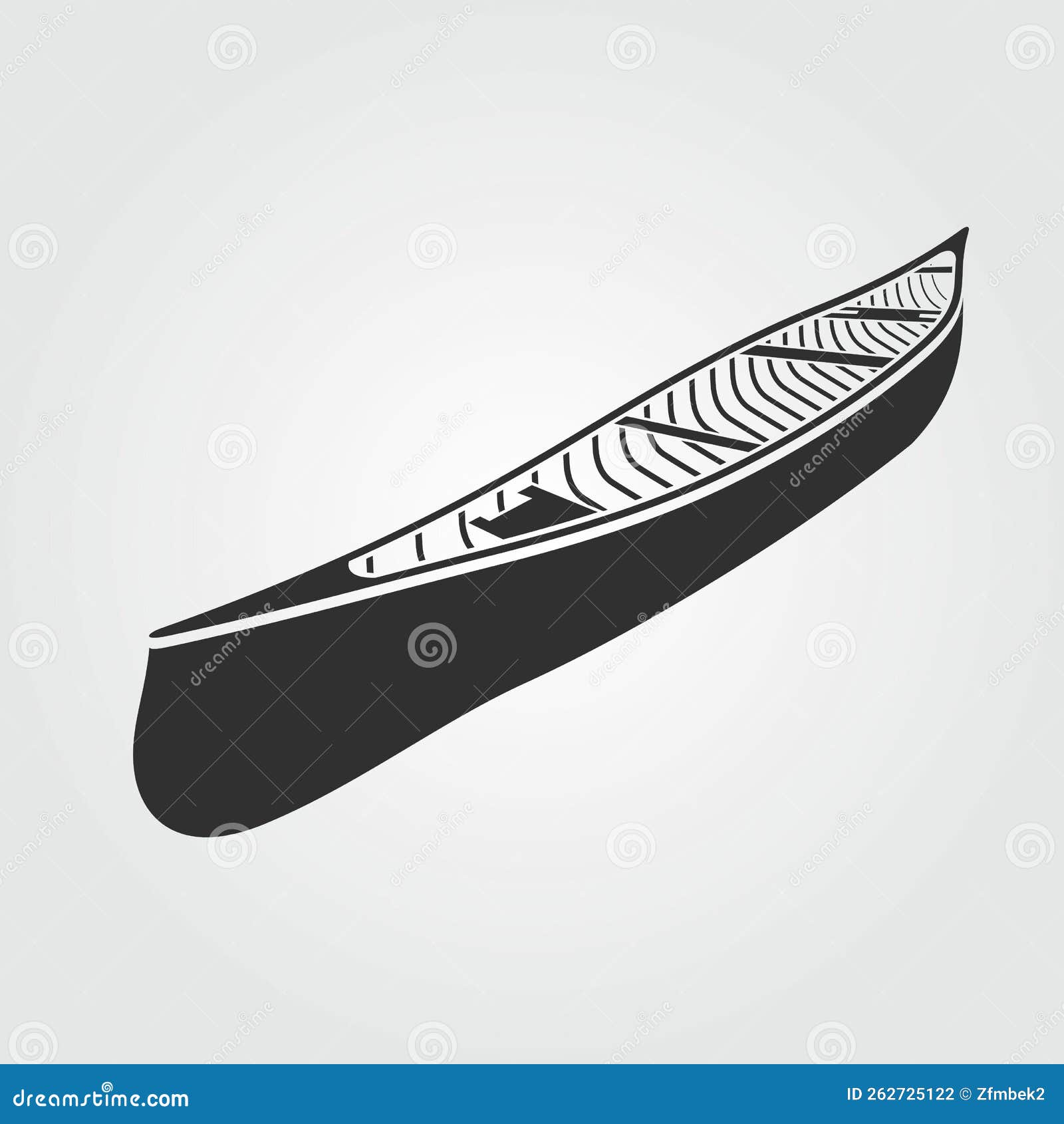 Canoe Isolated on a White Background. Vector Stock Vector ...