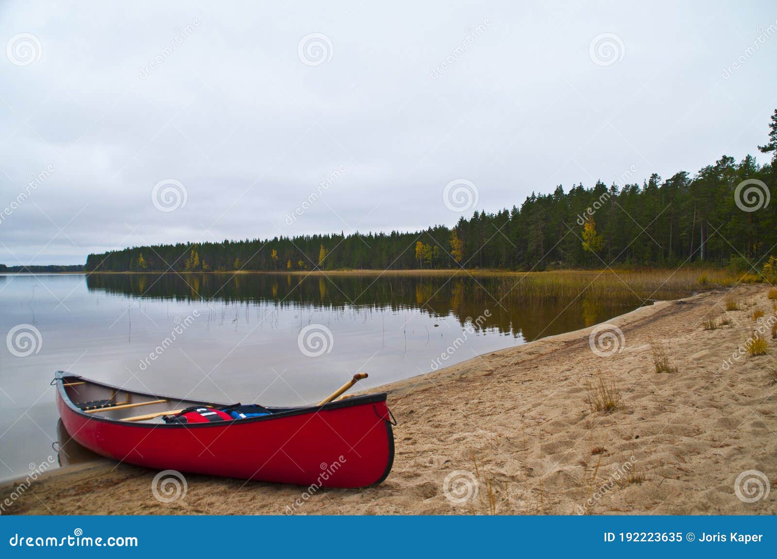 Canoe at a Lake in North-Karelia, Finland Stock Image - Image of travel ...