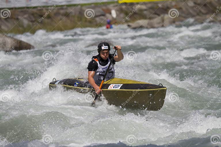 Canoe man editorial stock image. Image of excitement - 14912514