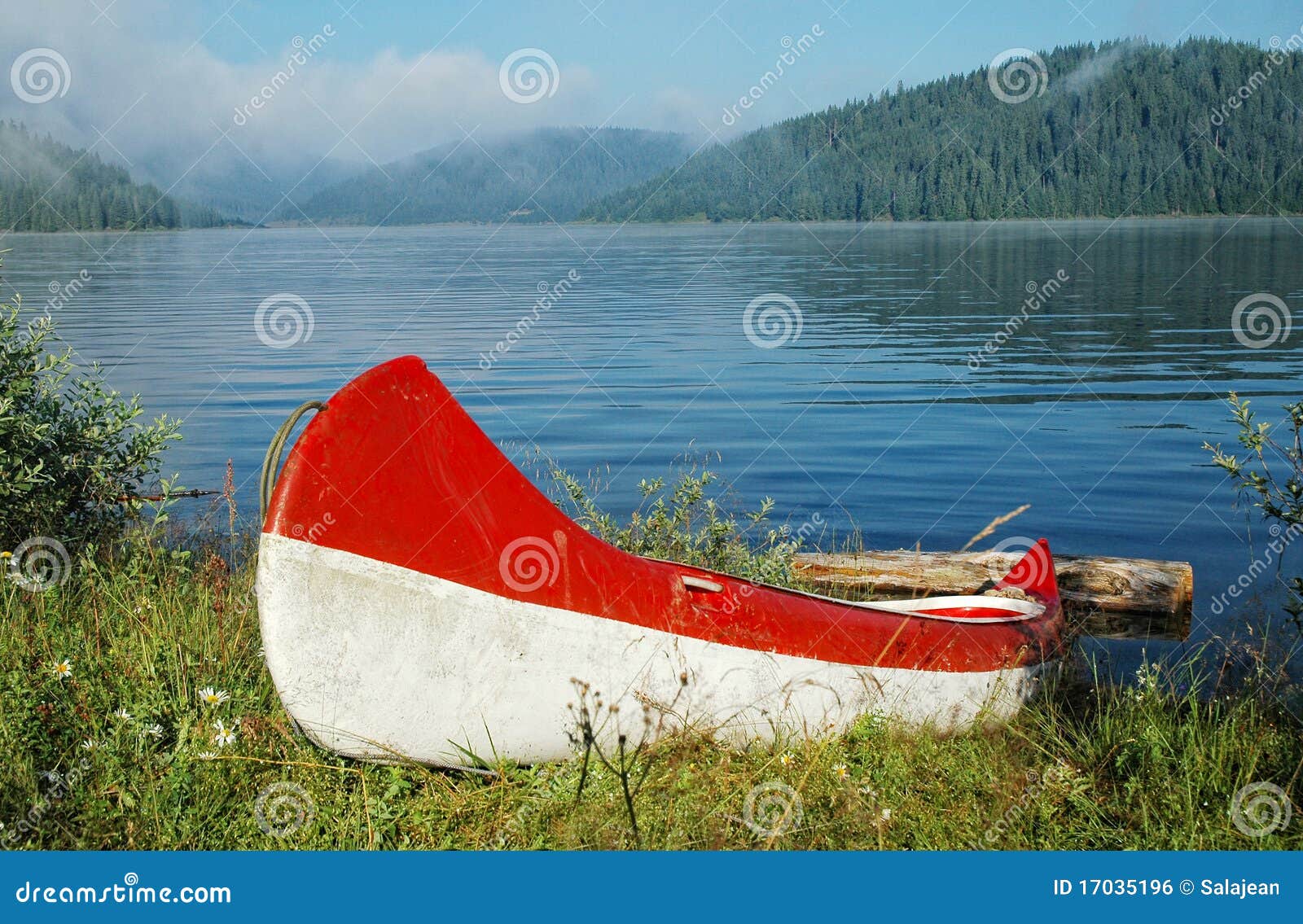 Canoe near the lake stock photo. Image of paddling, romania - 17035196