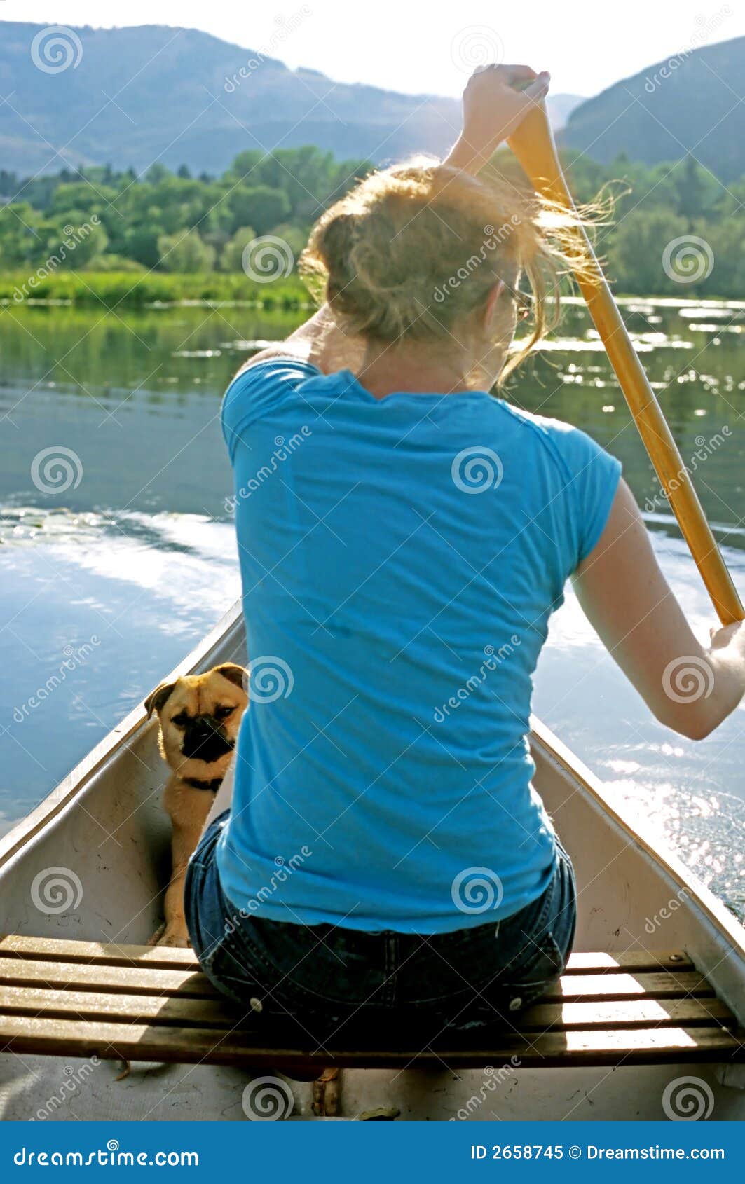 Canoe Ride stock image. Image of outside, paddle, girl - 2658745