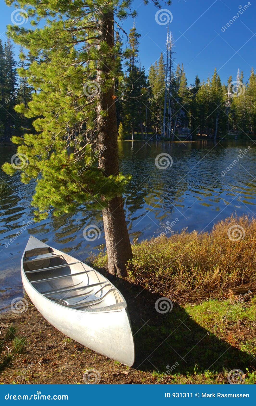 Canoe by the river stock image. Image of spring, summer - 931311