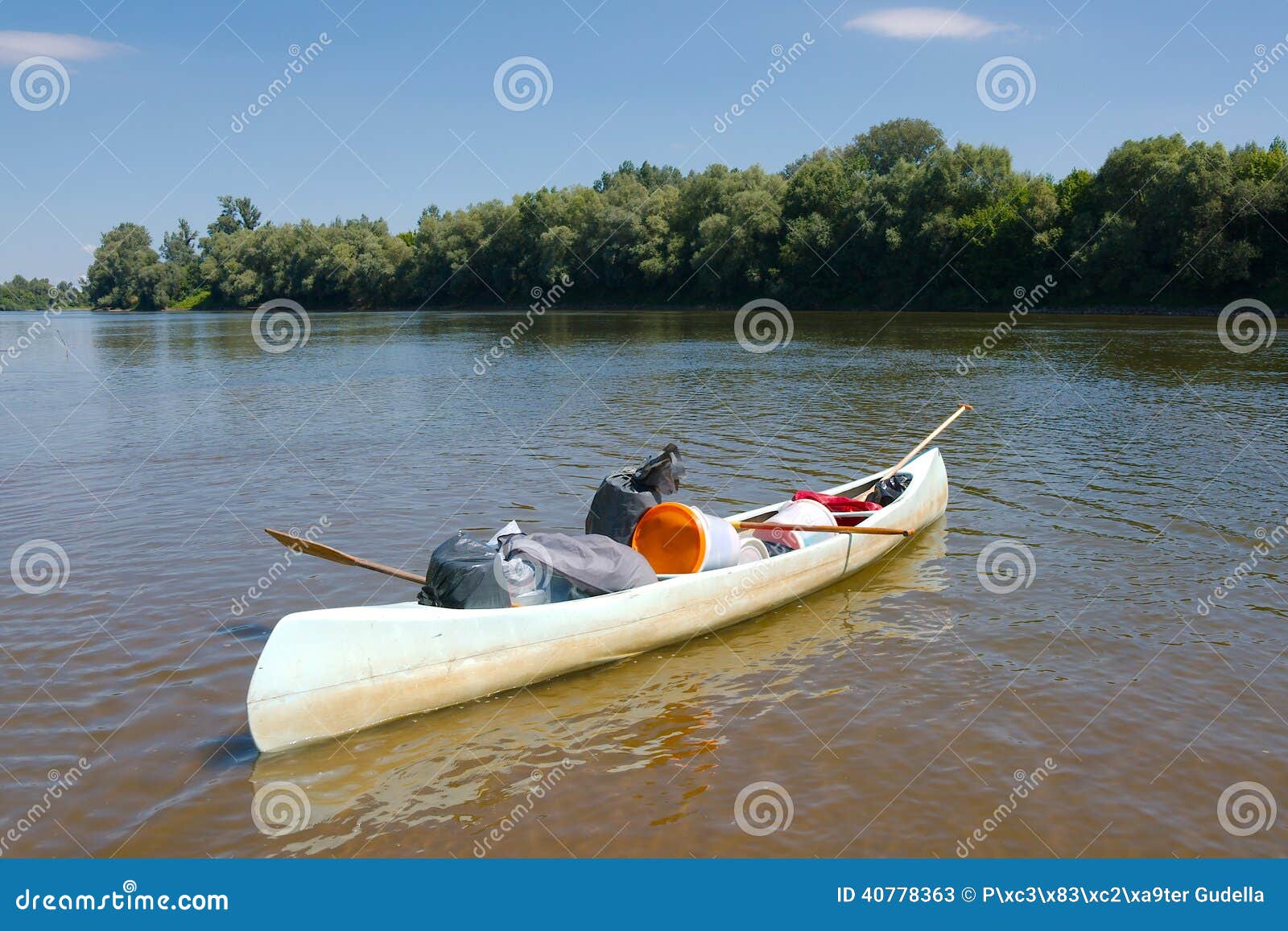 Canoe on the River stock image. Image of scenery, nature - 40778363