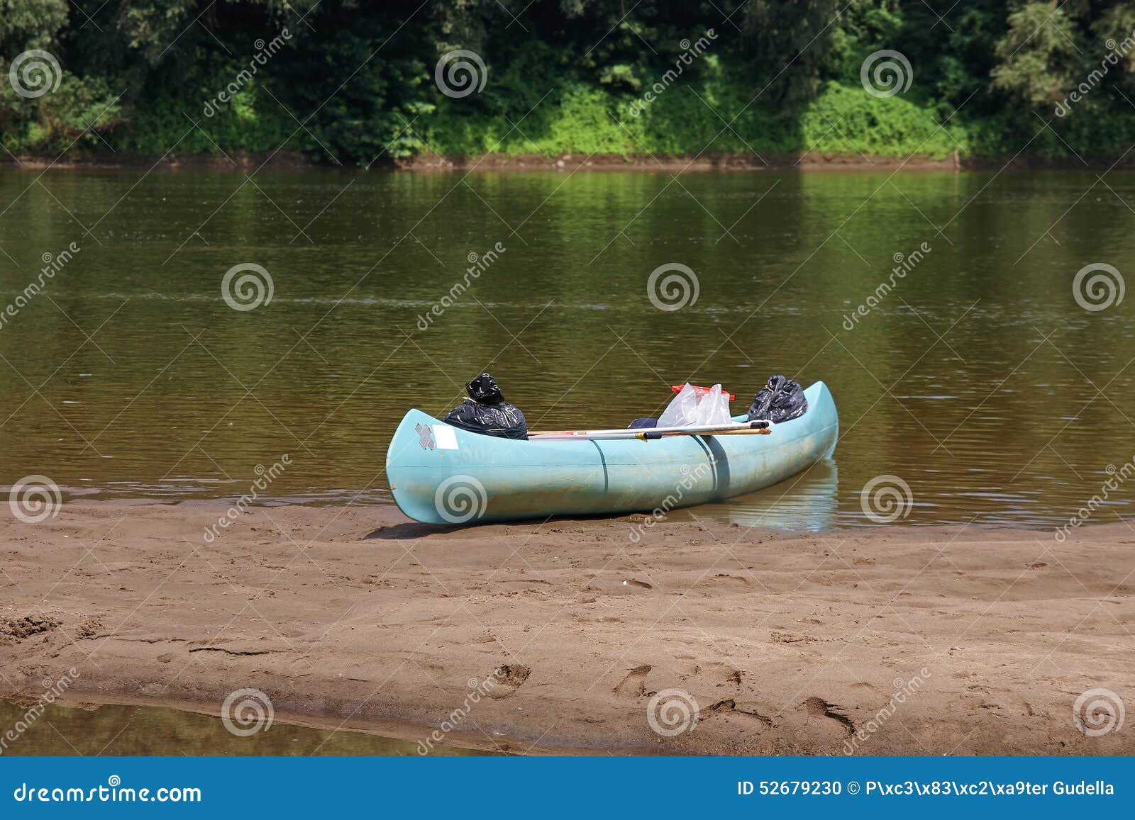 Canoe on the River stock photo. Image of canoe, sport - 52679230