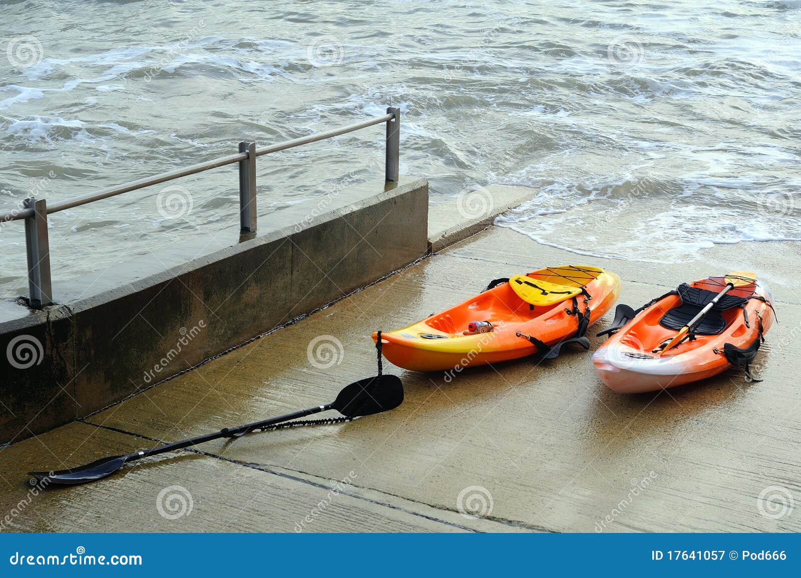 Canoe on slipway stock image. Image of leisure, wave - 17641057