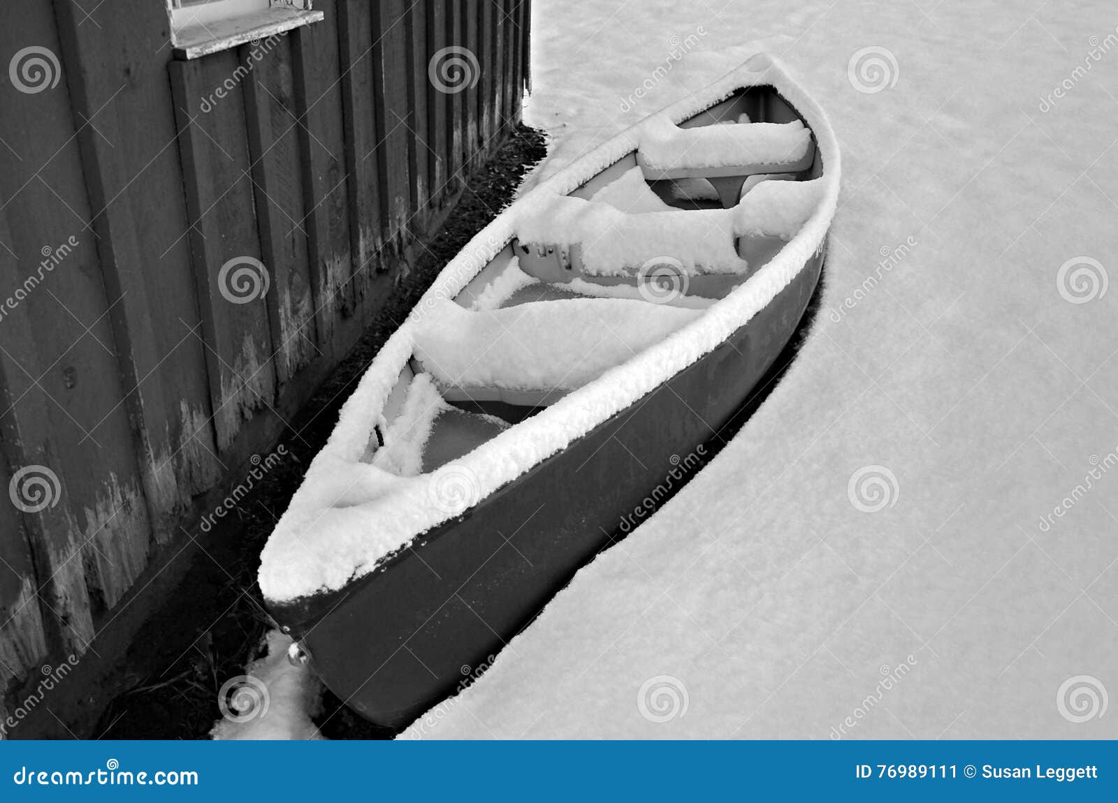 Canoe in the Snow stock image. Image of empty, sport - 76989111