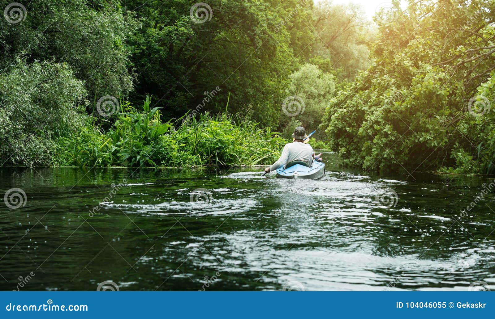 Canoeing in the forest stock image. Image of boat, active - 104046055
