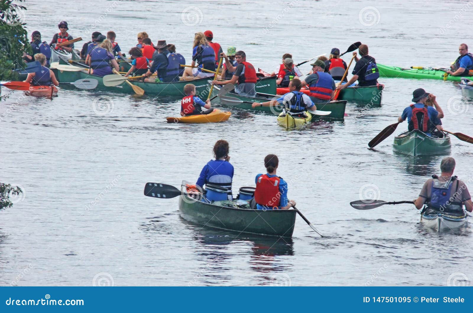 Canoeing Kayaking Down the River Bann Ireland Editorial Image - Image ...