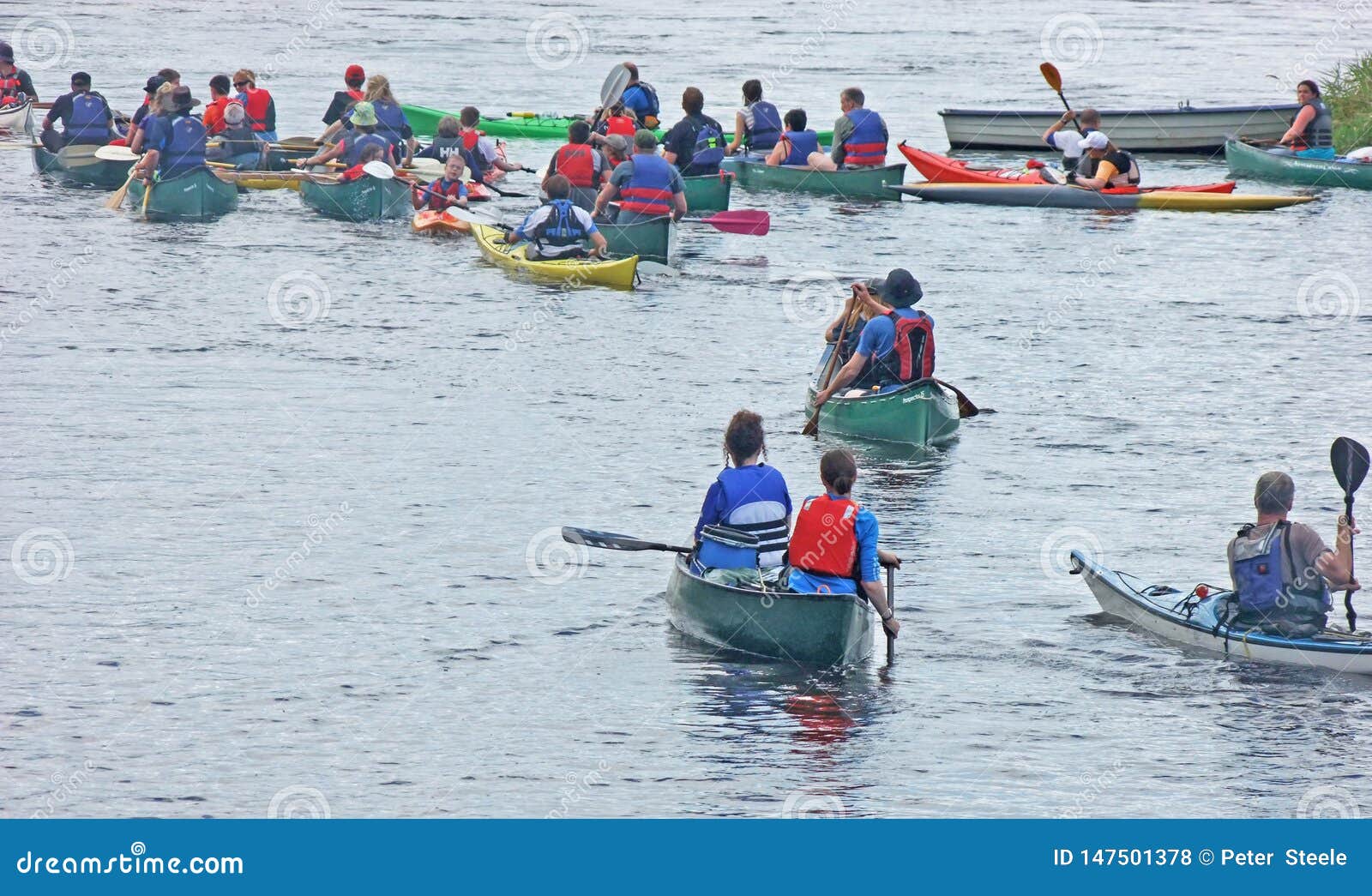 Canoeing Kayaking Down the River Bann Ireland Editorial Stock Photo ...