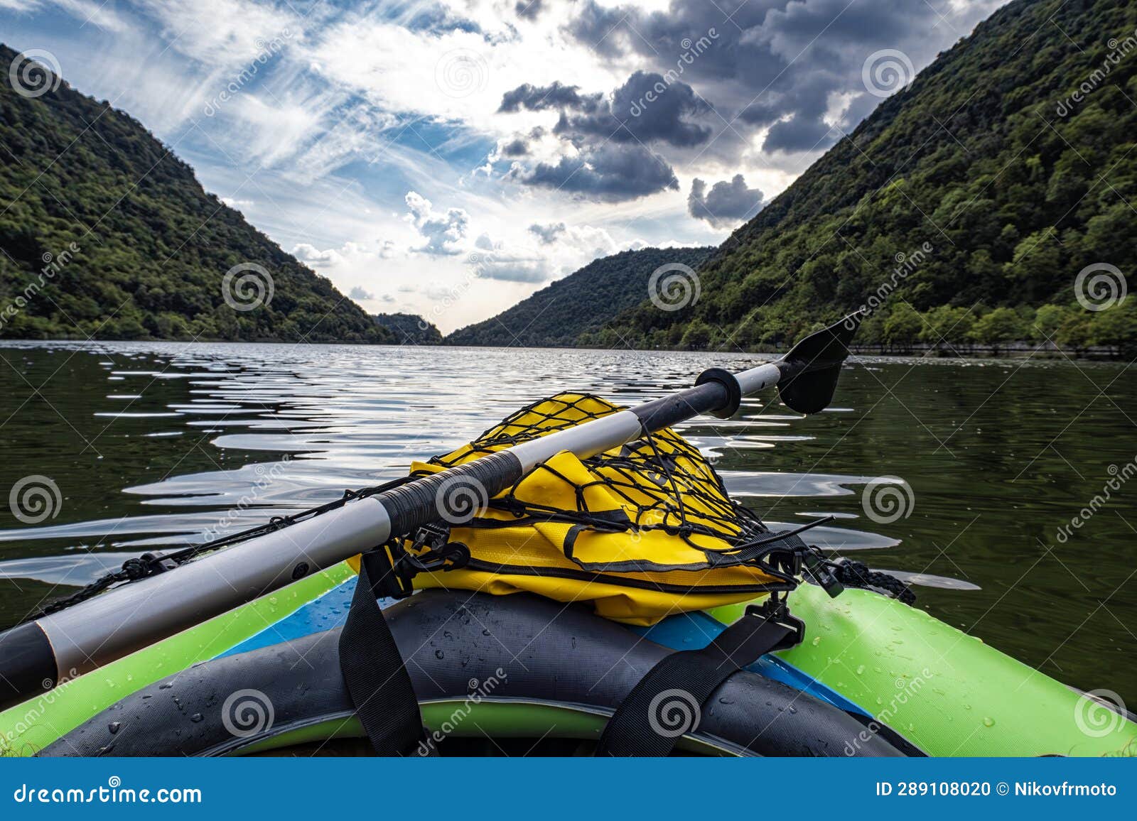Canoeing Scene on Lake Segrino Stock Photo - Image of paddle, nature ...