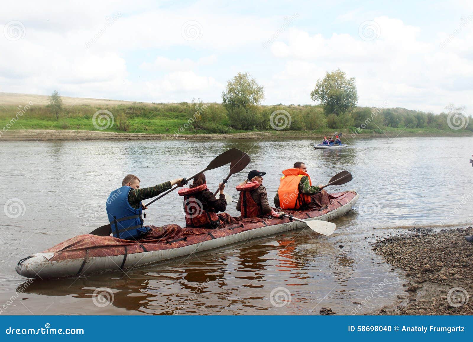 Canoers editorial image. Image of paddle, life, active - 58698040