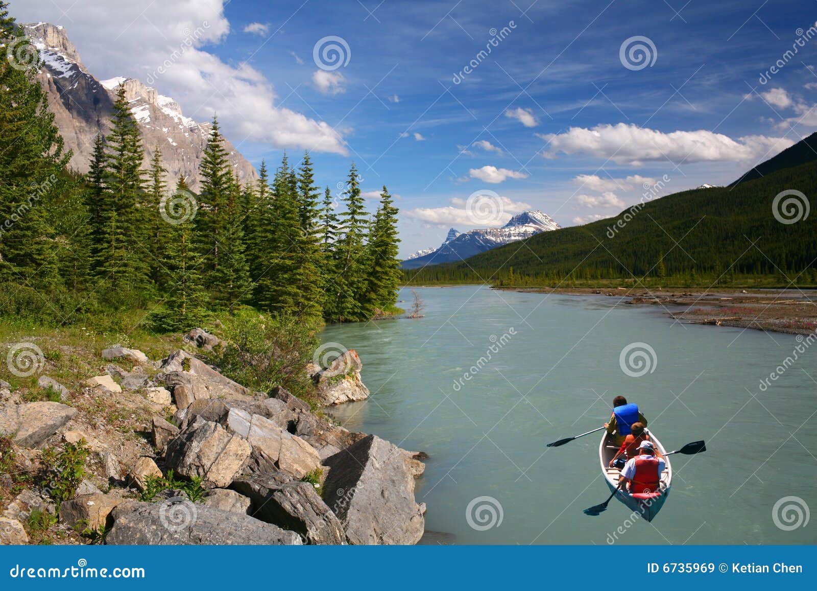 Bow River In Banff Royalty-Free Stock Photography | CartoonDealer.com ...