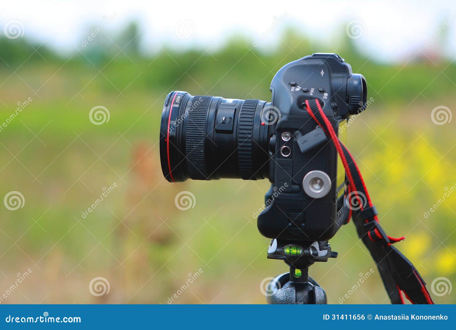 Canon Camera on a Tripod for Shooting Nature Stock Photo - Image of ...
