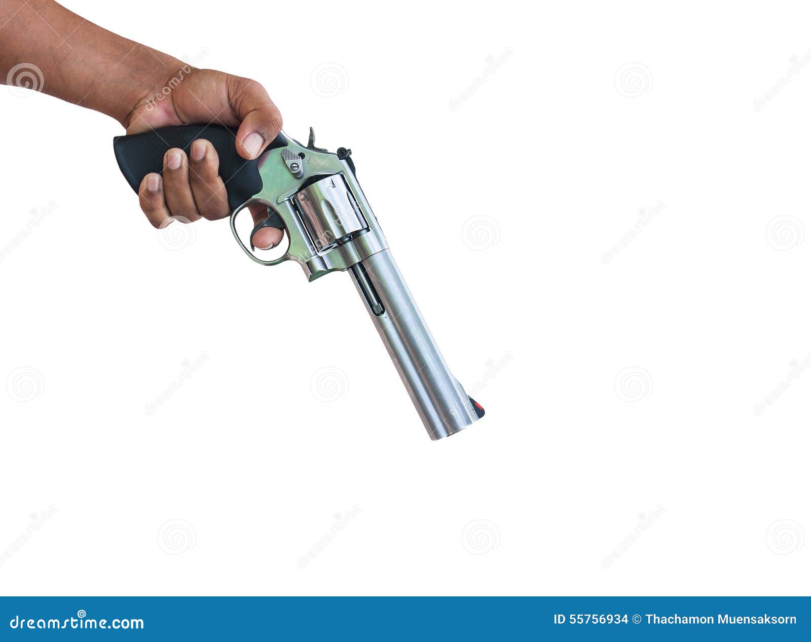 Canon de revolver photo stock. Image du précision, police - 55756934