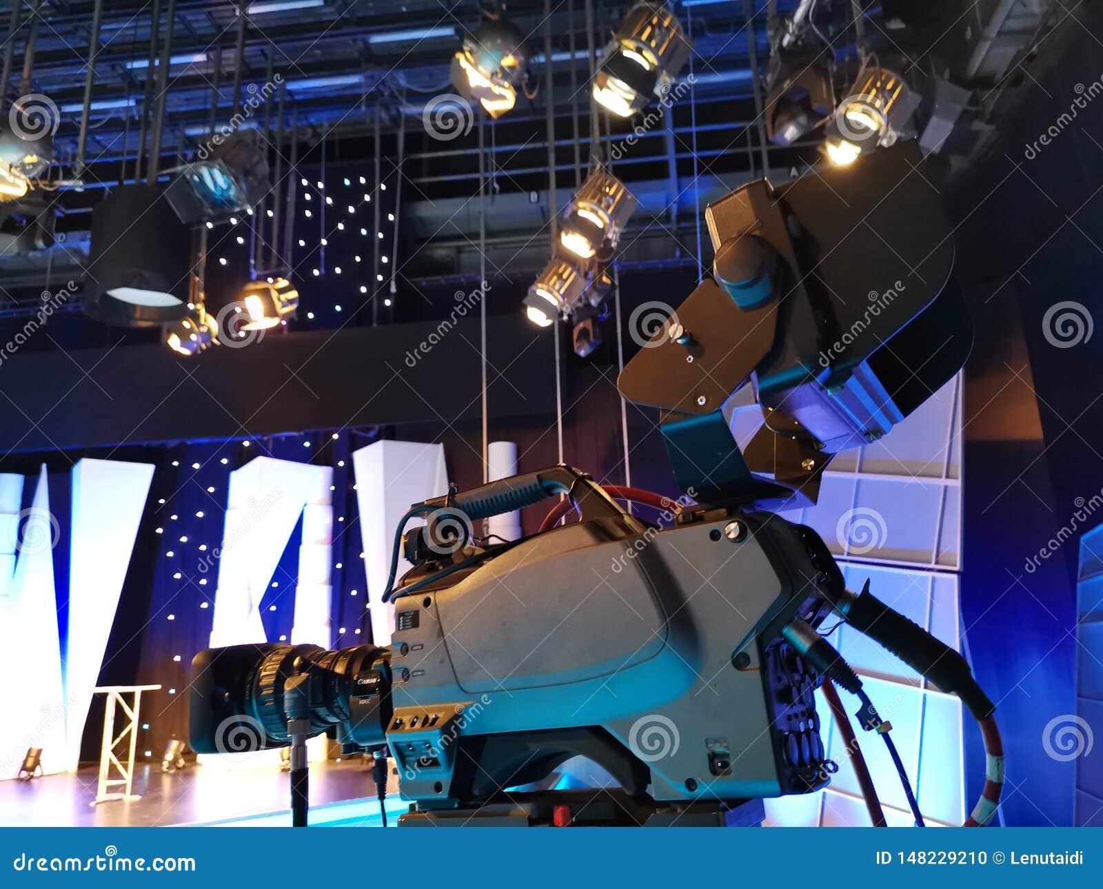 Canon HDGC Camera in a Television Studio Editorial Image - Image of ...