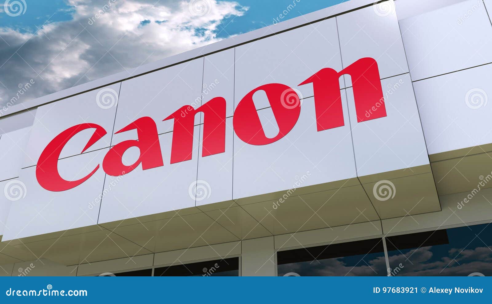 Canon Inc. Logo on the Modern Building Facade. Editorial 3D Rendering ...