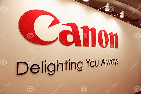 Canon sign editorial photography. Image of business, chandeliers - 19595562