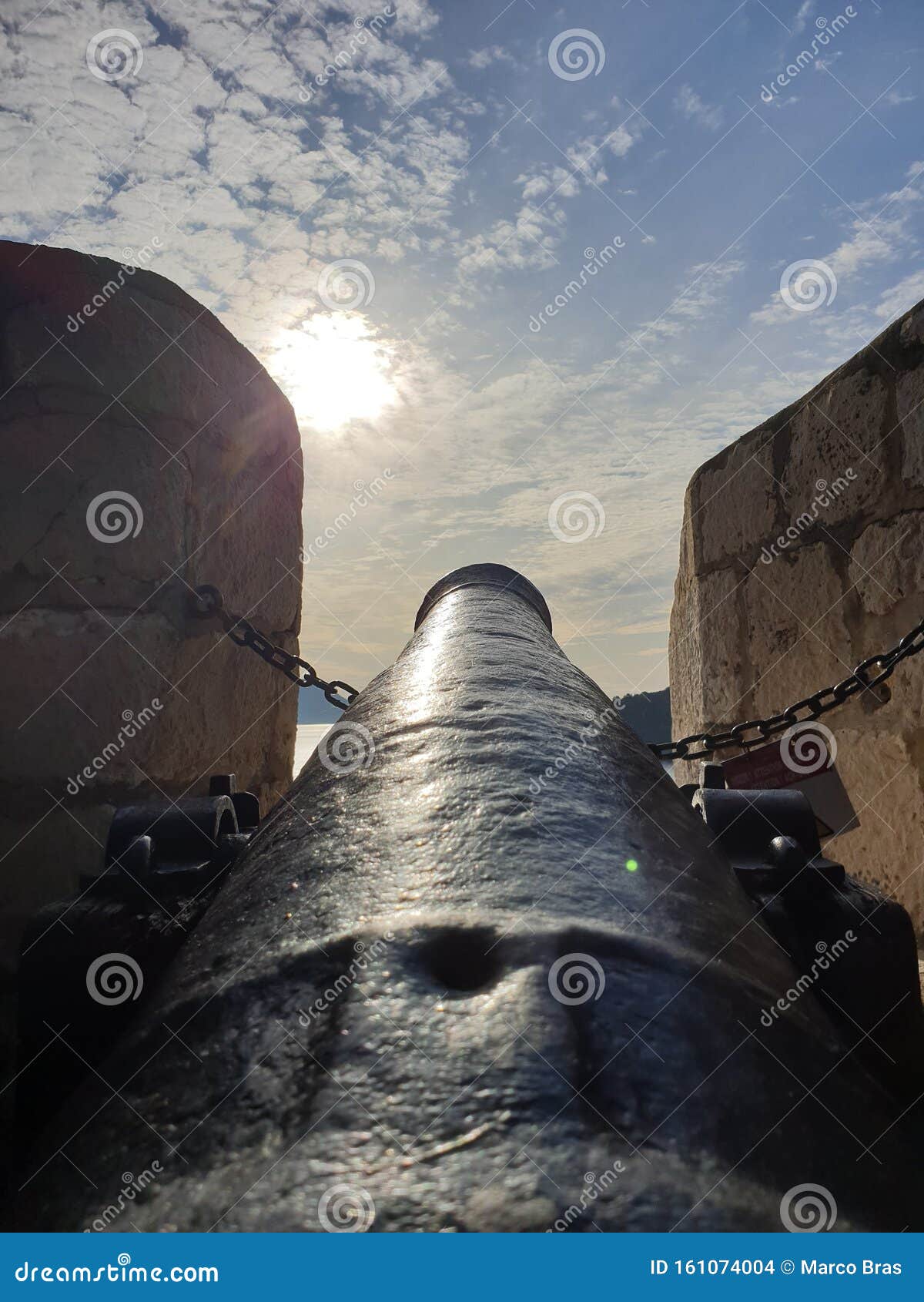 Canon Sun Sky Wall Black Weapon Stock Photo - Image of weapon, canon ...