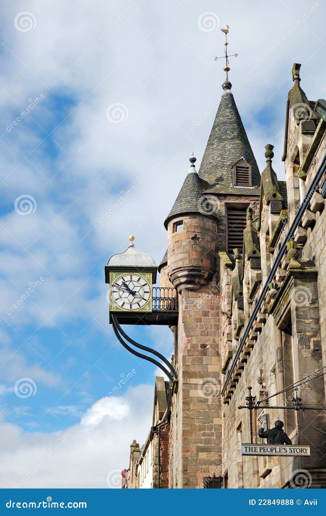Canongate Toll Booth Clock, Royal Mile, Edinburgh, Scotland Royalty ...