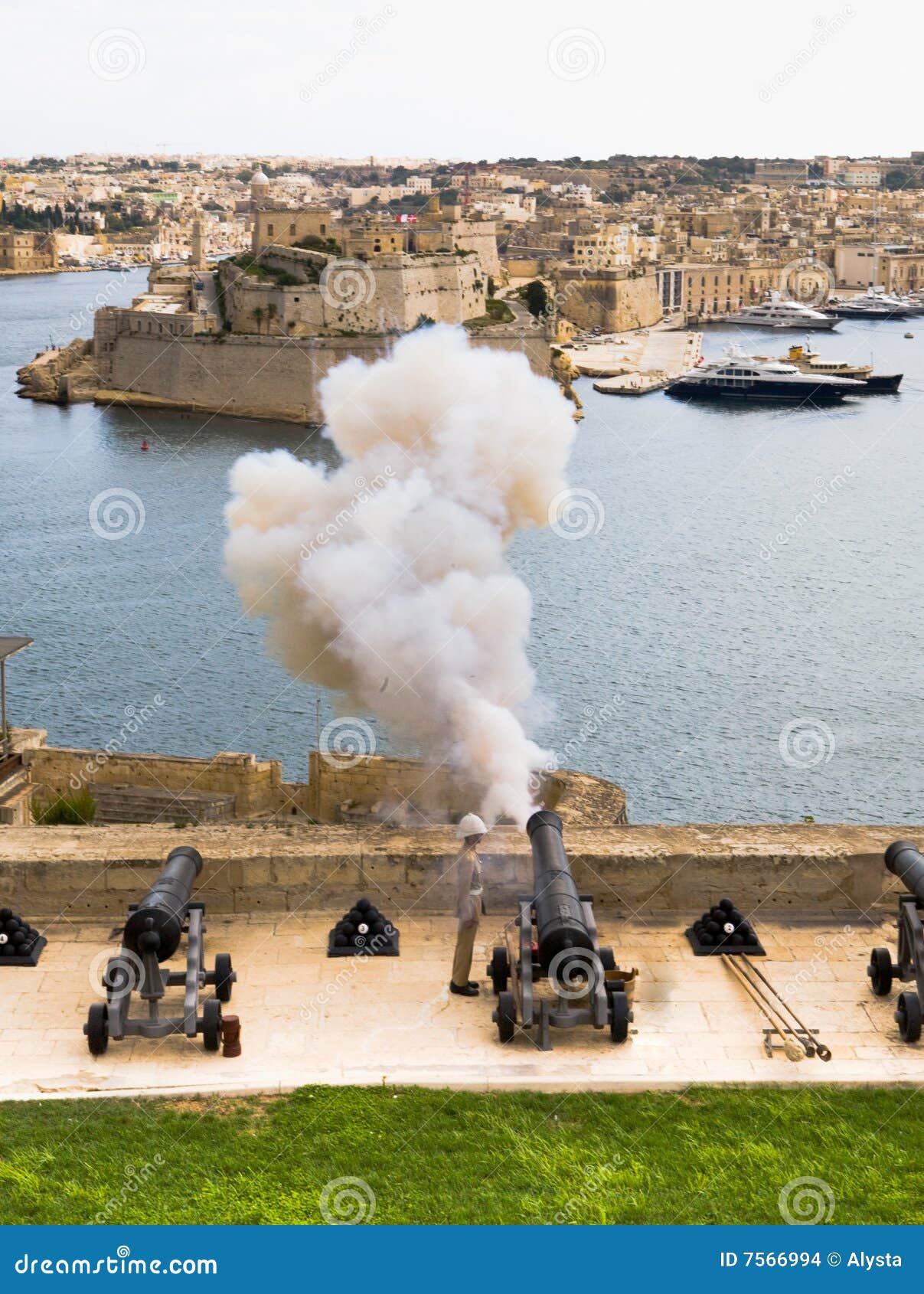 Old Cannons Firing. Royalty-Free Stock Photography | CartoonDealer.com ...