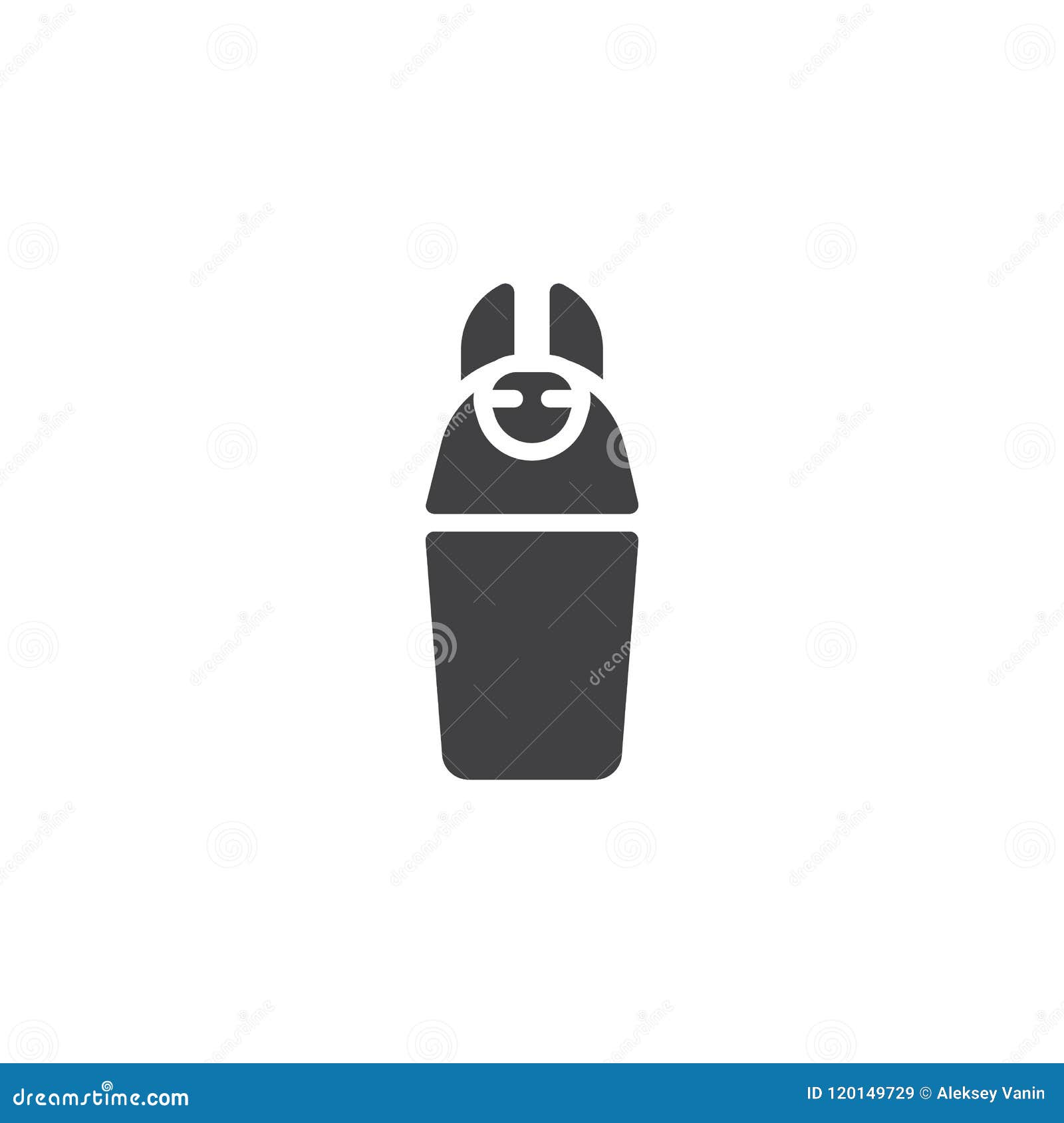 Canopic Jar Filled Outline Icon Vector Illustration | CartoonDealer.com #120548412