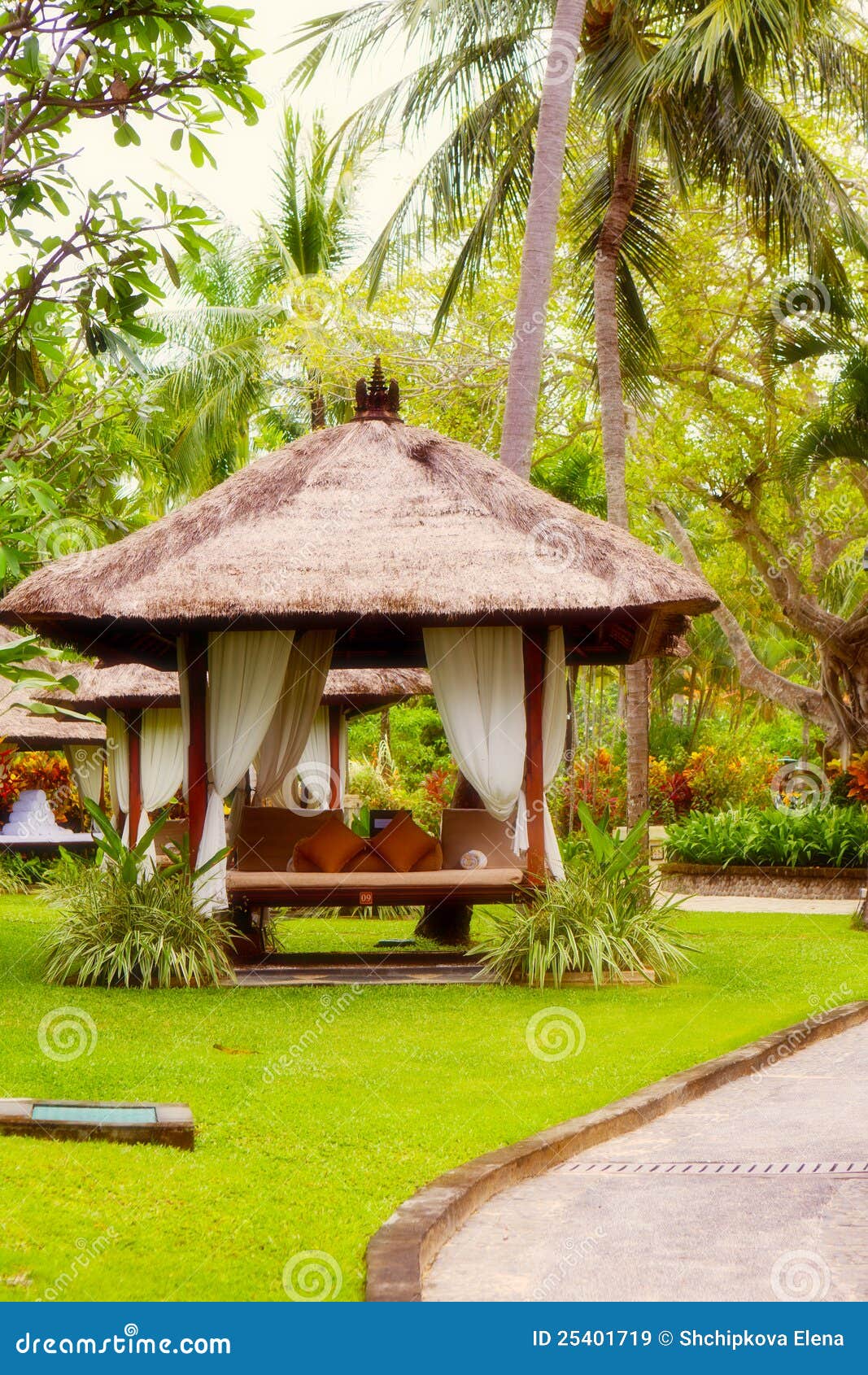 Canopies for massage stock image. Image of indonesia - 25401719