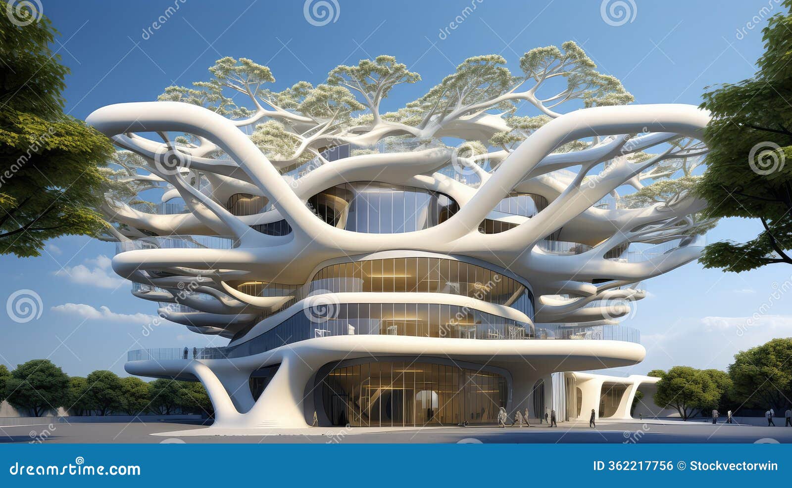 Canopy architectural tree stock illustration. Illustration of harmony ...