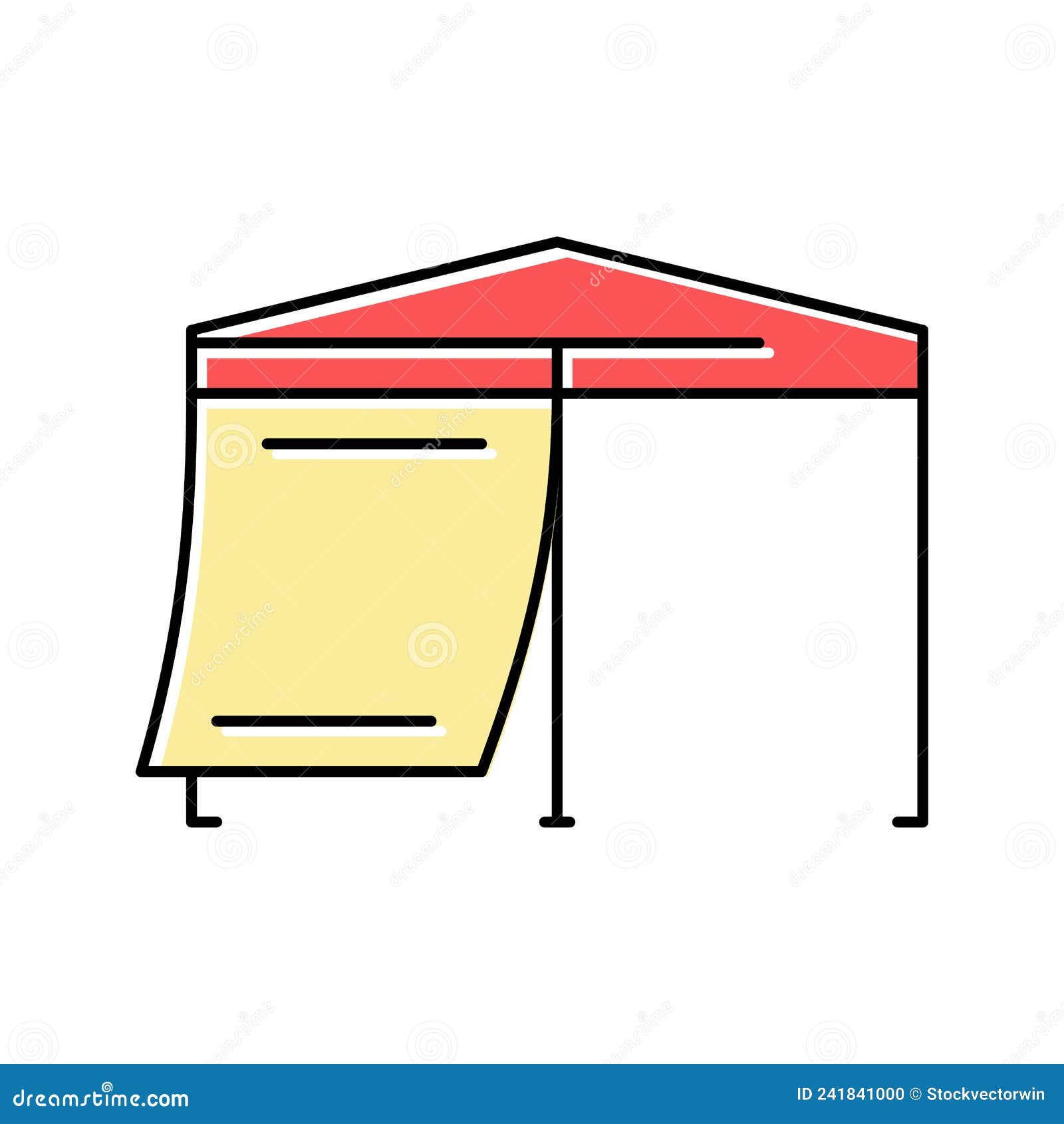 Canopy Construction Color Icon Vector Illustration Stock Vector ...