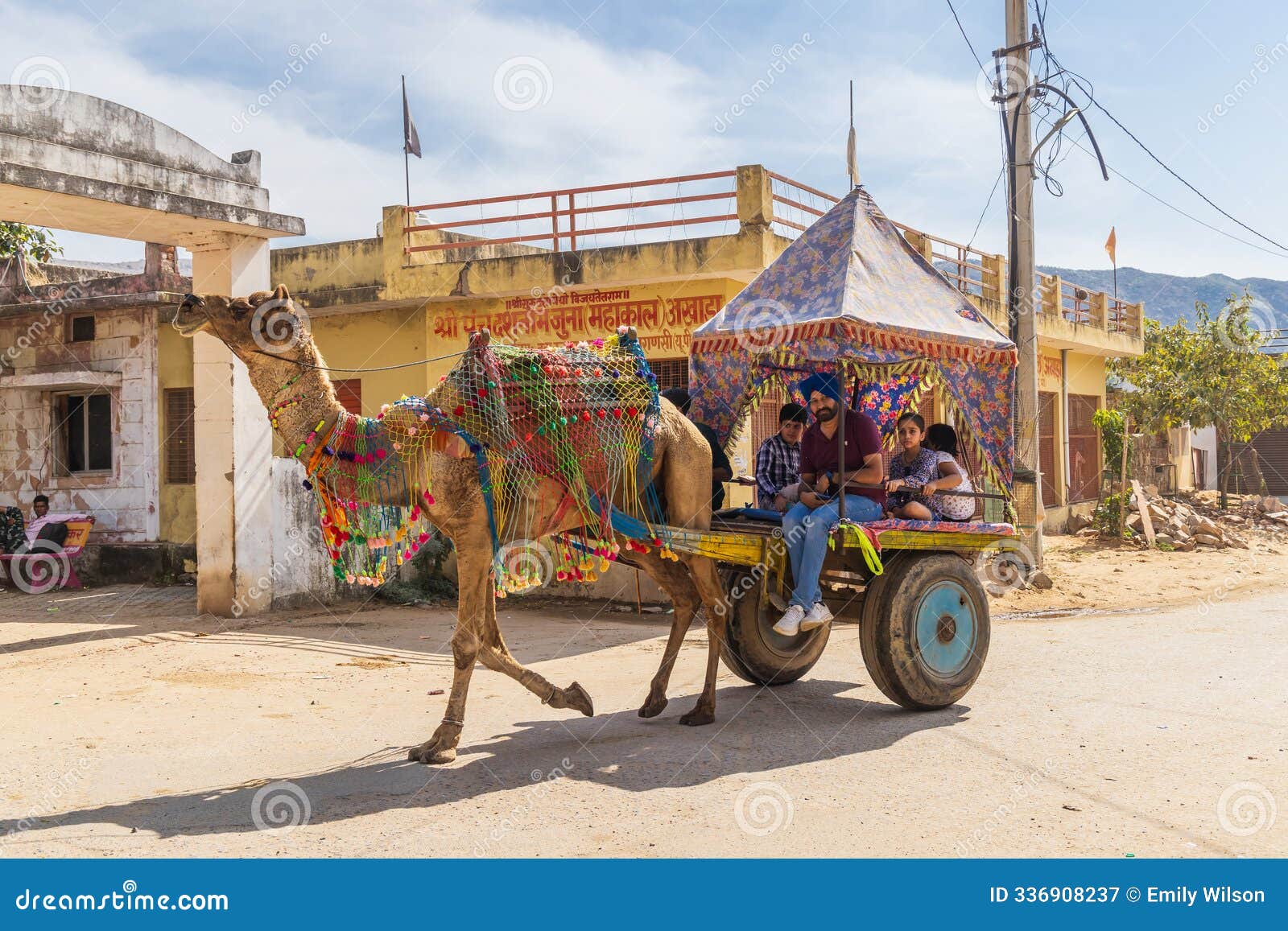 Canopy Covered Camel Carts in Pushkar Editorial Photography - Image of ...
