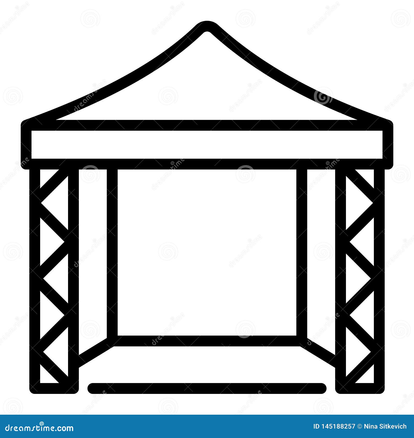 Canopy Scene Icon, Outline Style Stock Vector - Illustration of outside ...