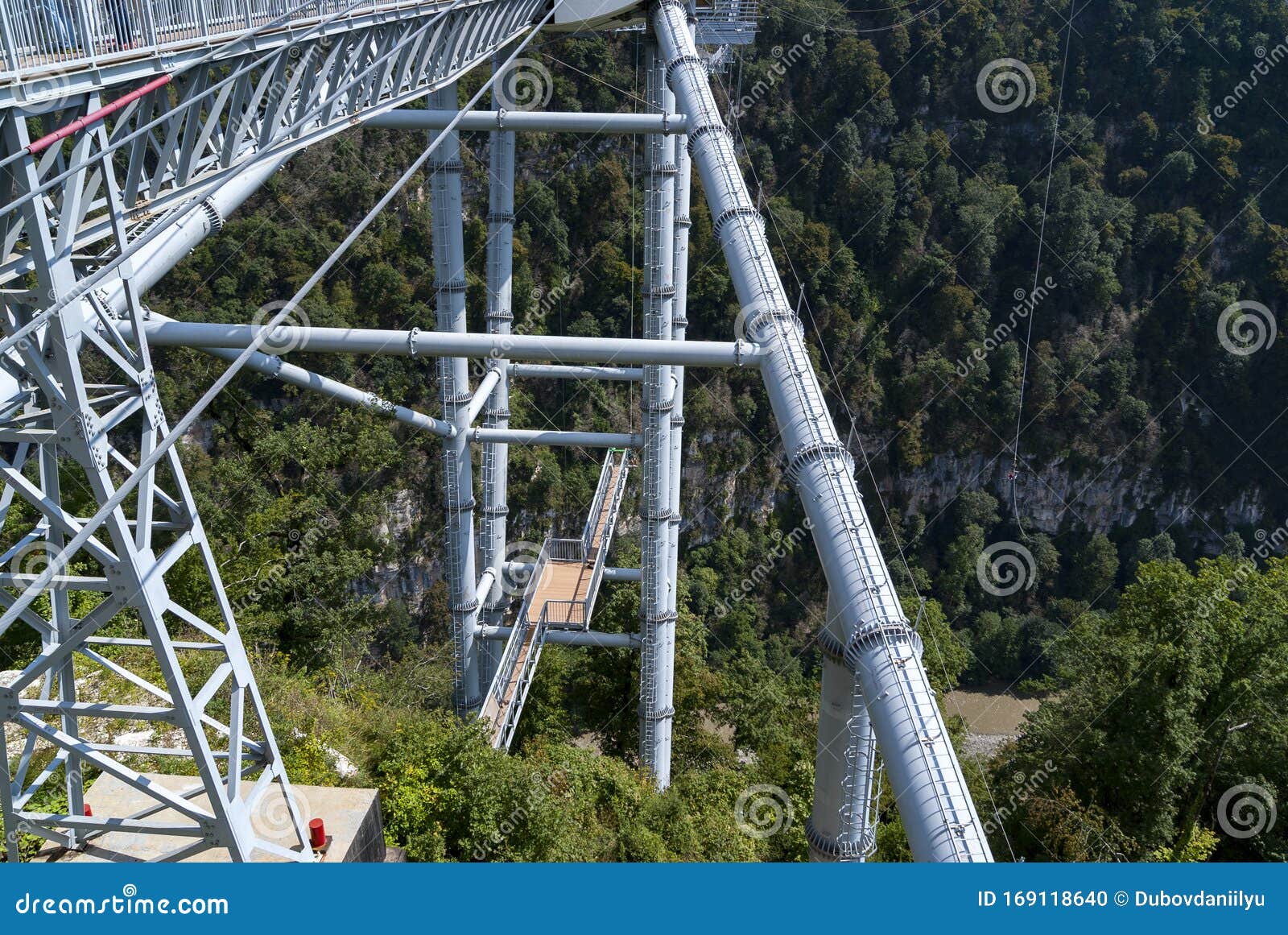 Canopy Walk, a Suspension Bridge Over the Gorge Stock Photo - Image of ...